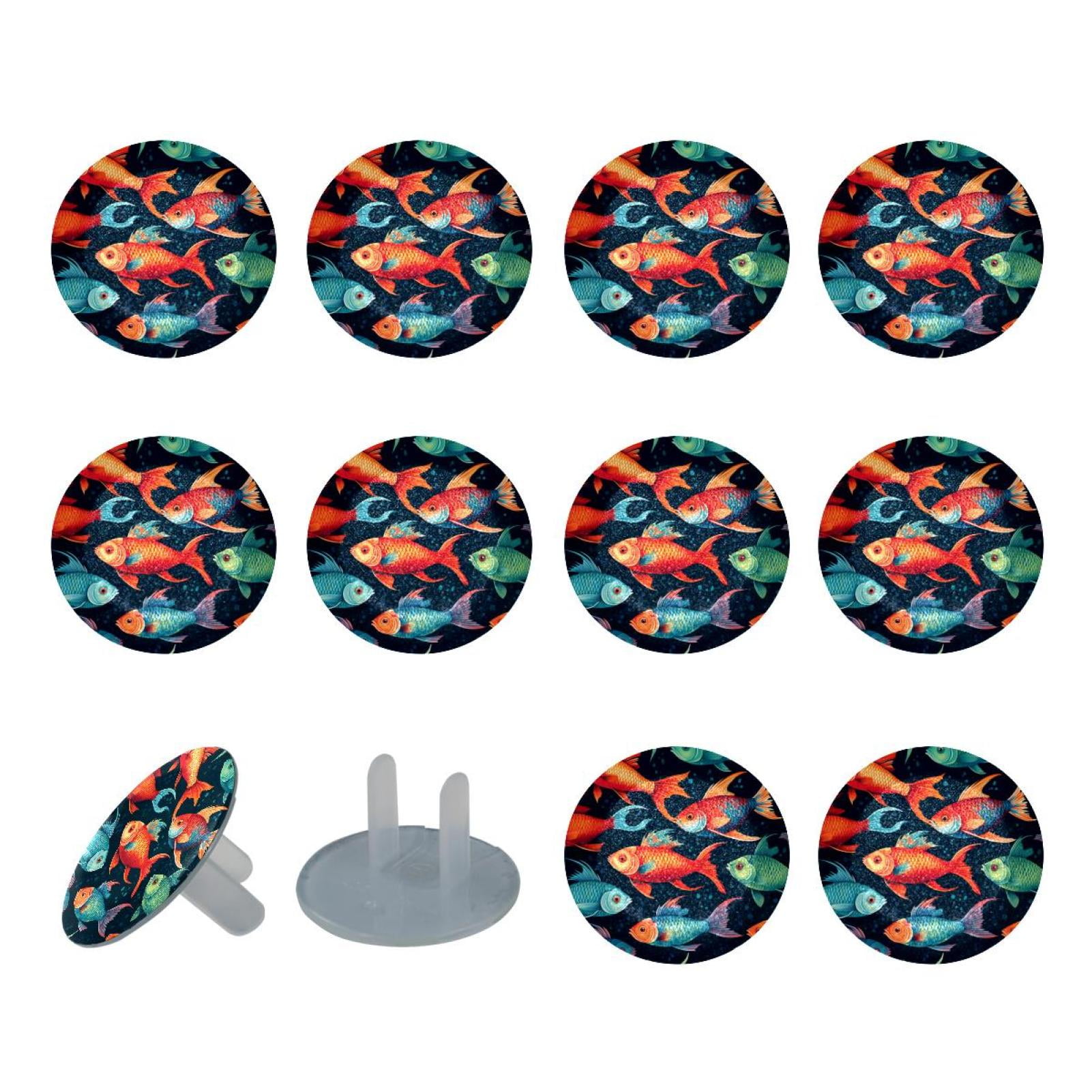 12 Pack Fish Outlet Covers Baby Proofing | Safe Electric Plug ...