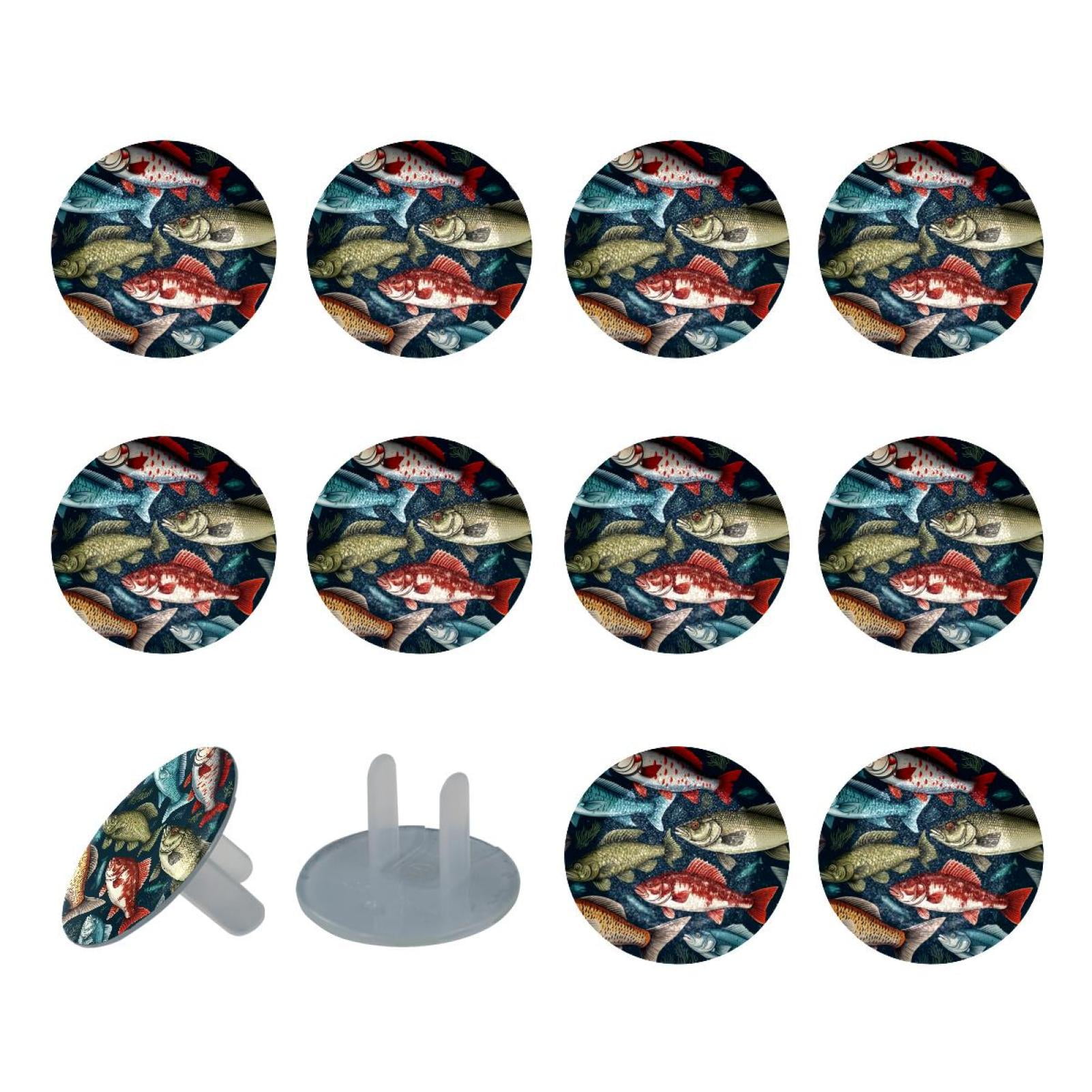12 Pack Fish Outlet Covers Baby Proofing Socket Protectors Child Safety ...