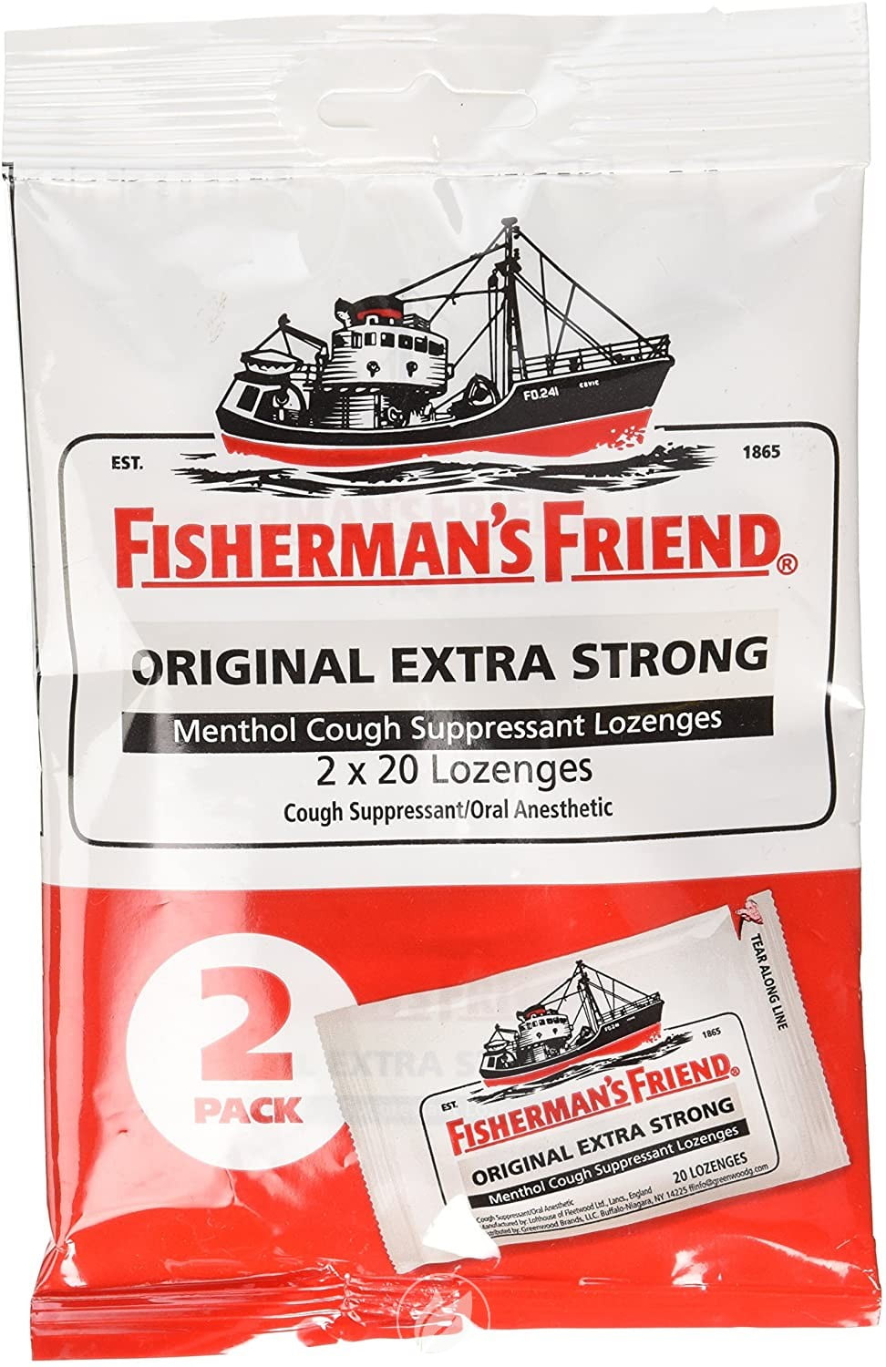 (12 Pack) Fishermans Friend Original Extra Strong Drops 40ct - Walmart.com