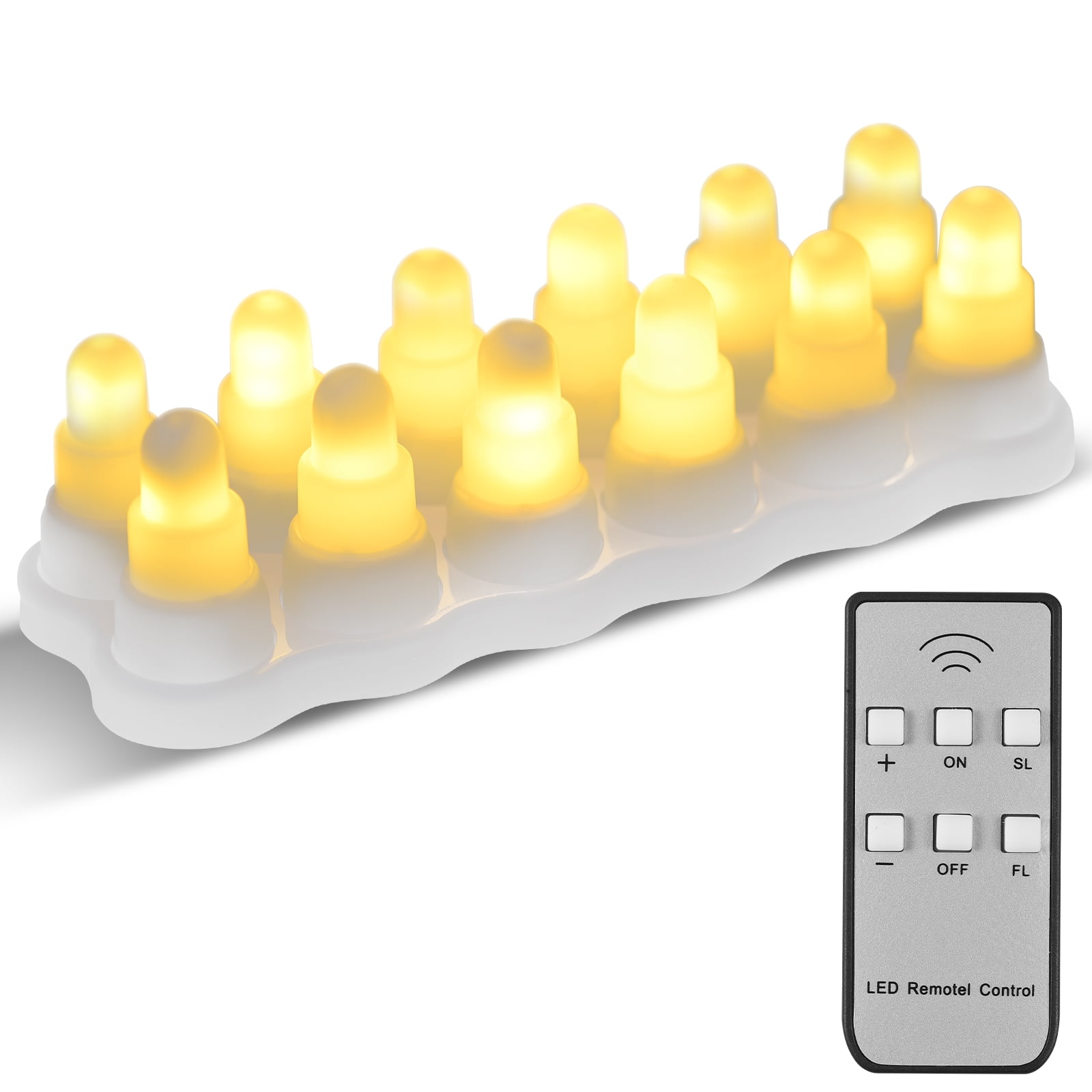 12 Pack Flameless Candles with Remote 2 Speed 5 Brightness Led Candles ...
