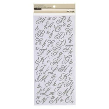 12 Pack: Glitter Script Alphabet Stickers by Recollections™ - Walmart.com