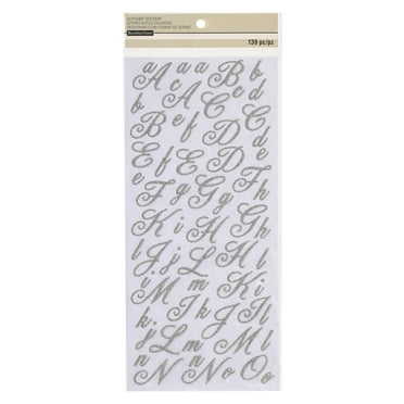 12 Pack: Glitter Script Alphabet Stickers by Recollections™ - Walmart.com