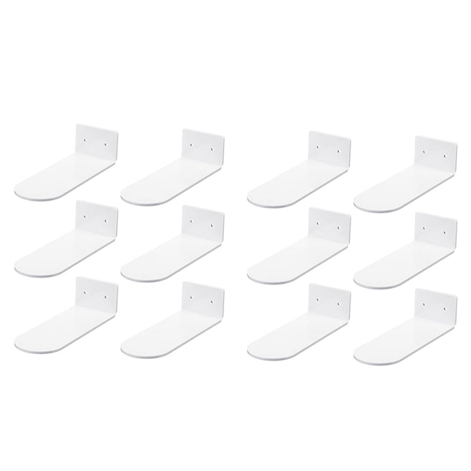 12 Pack Floating Shoe Shelves,White Acrylic Wall Mounted Shoe Display ...