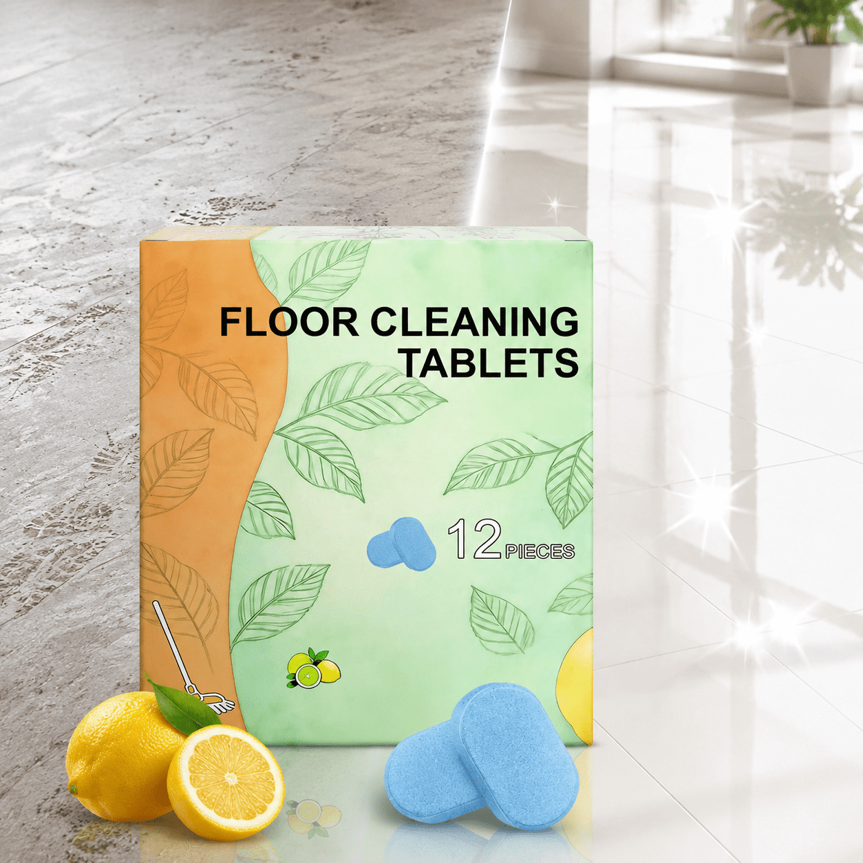 12 Pack Floor Cleaner Tablets Hard Floors Deep Cleaning Solution all ...