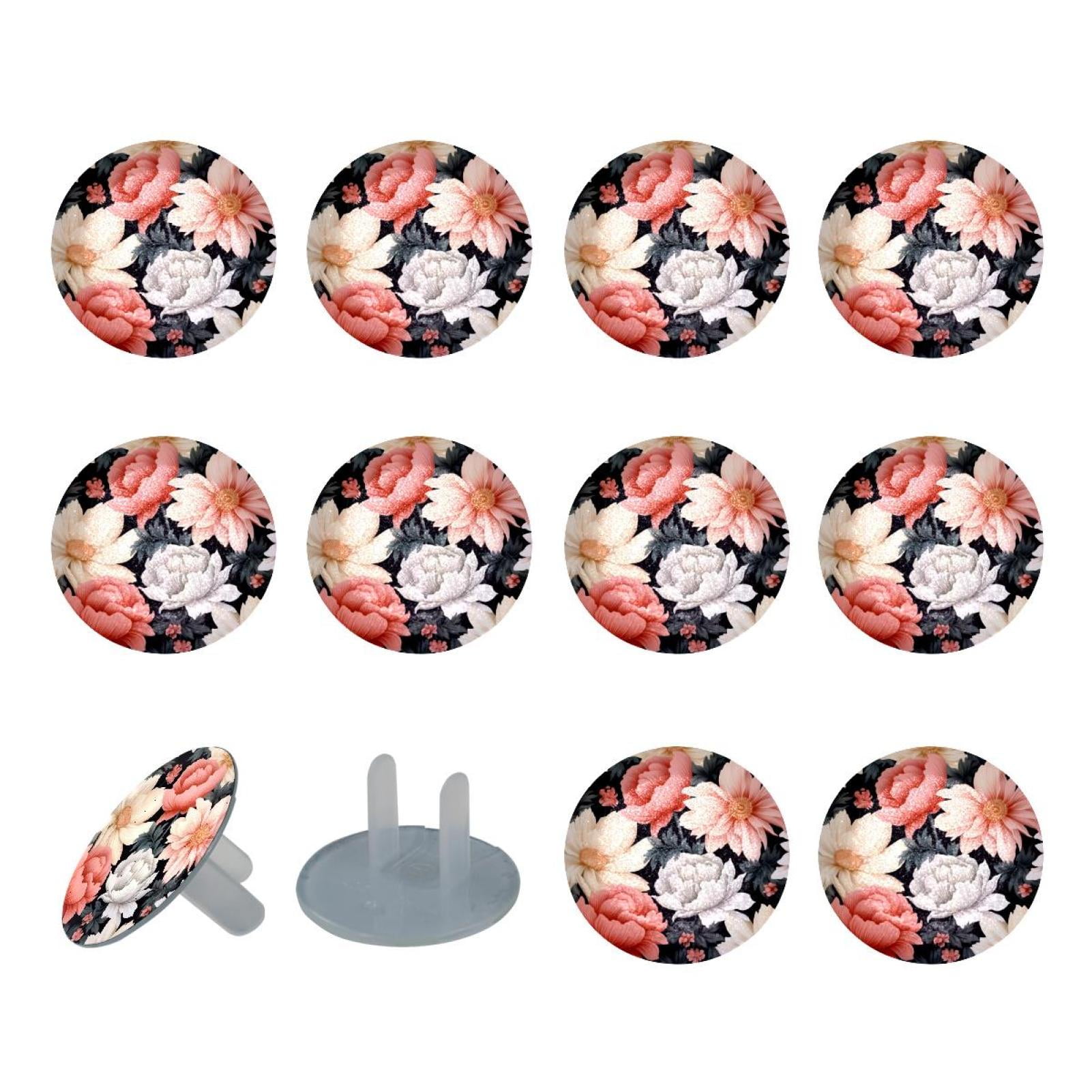 12 Pack Floral Flower Outlet Covers Baby Proofing Socket Protectors ...