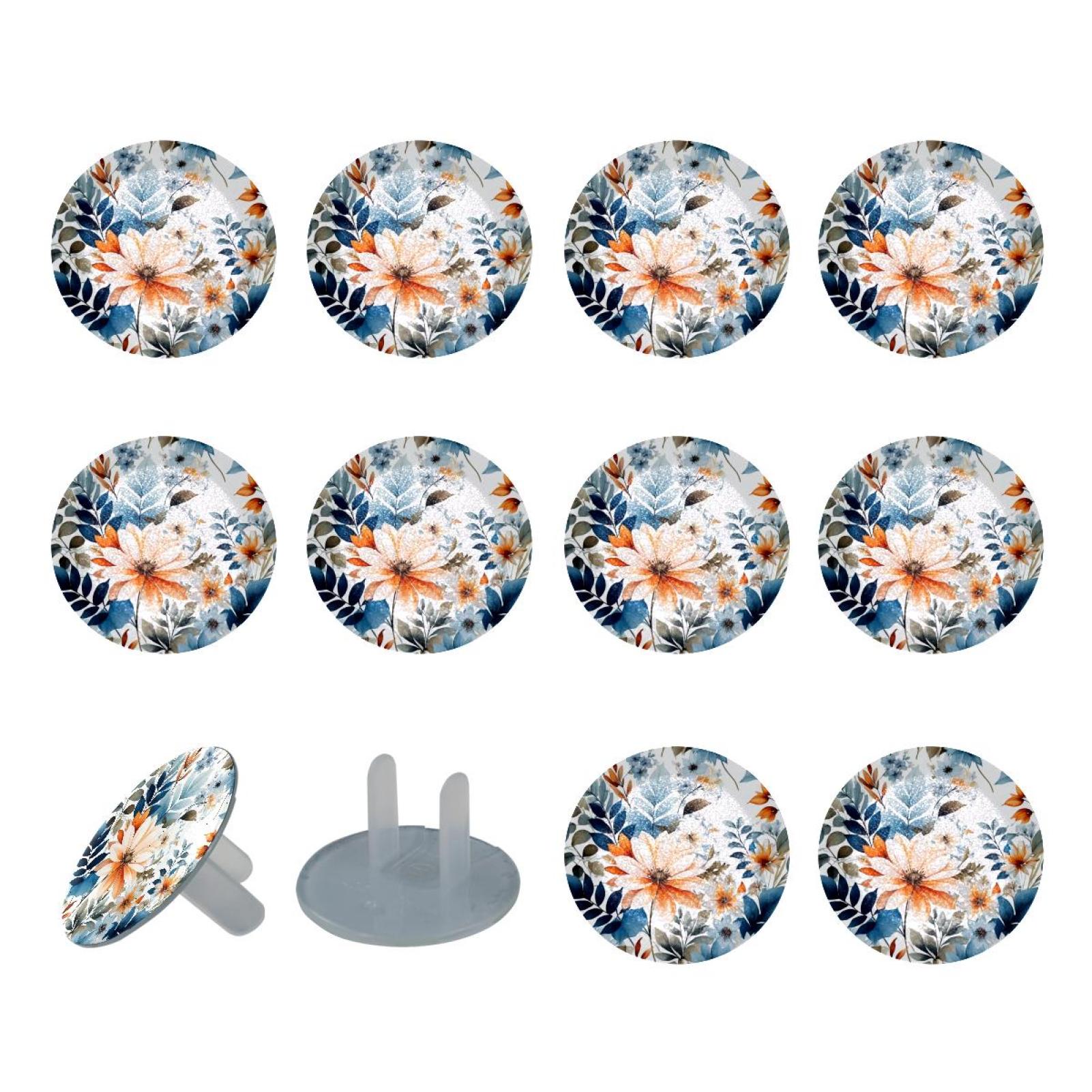 12 Pack Flowers and Green Leaves Outlet Covers Baby Proofing Socket ...