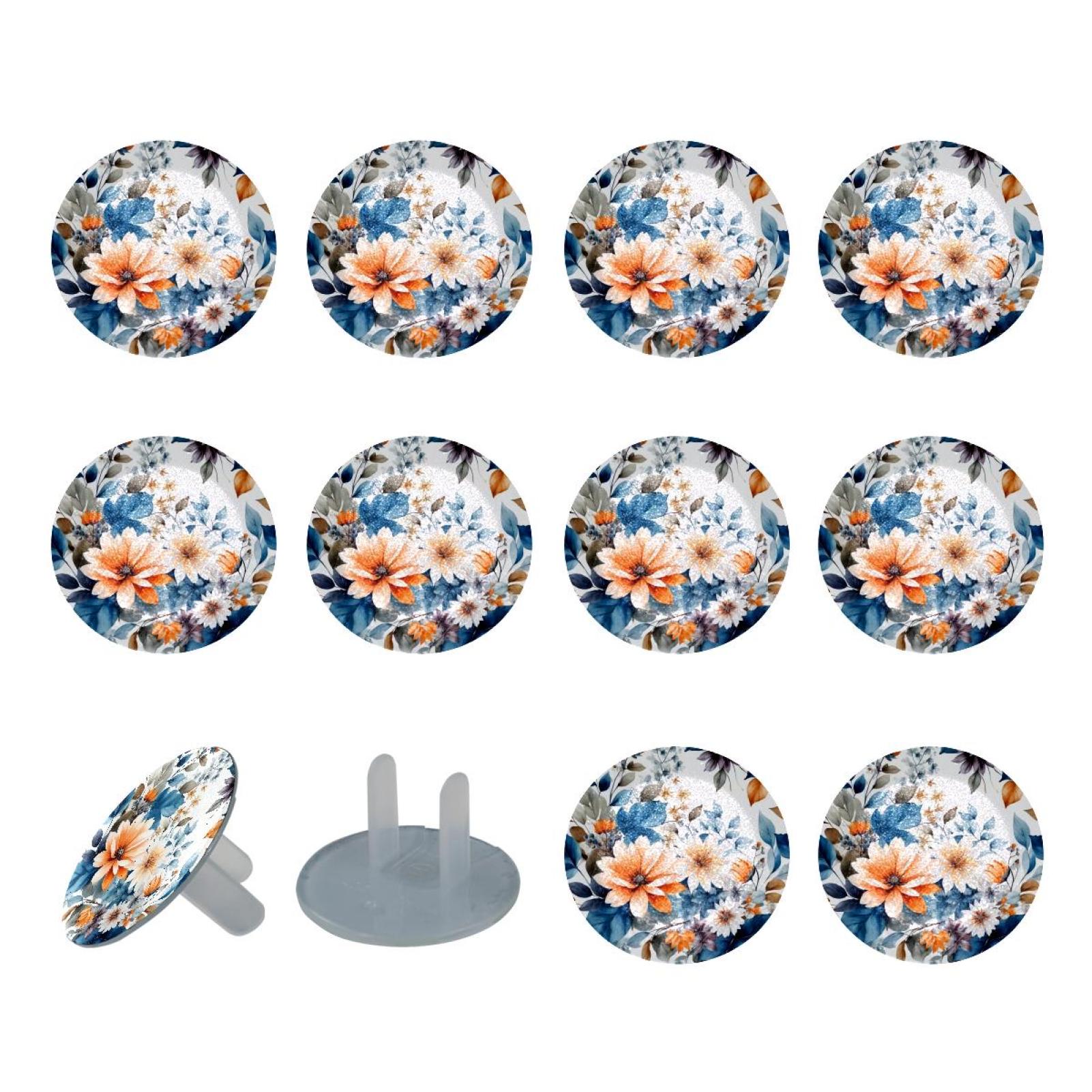 12 Pack Flowers and Green Leaves Outlet Covers Baby Proofing Socket ...