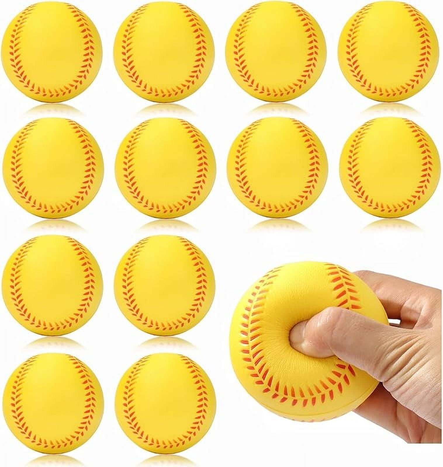12 Pack Foam Baseballs Softballs Foam Training Ball for Kids Beginners, 9 inch Practice ...