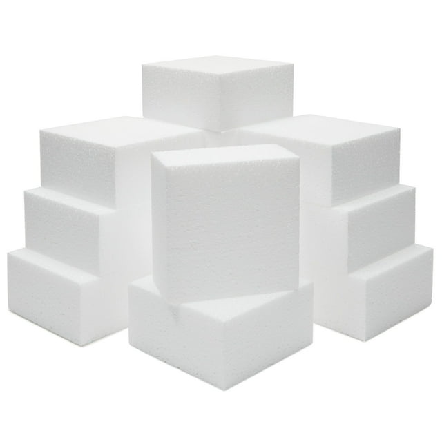 12 Pack Styrofoam Squares for Crafts, Floral Arrangements, Art Projects ...