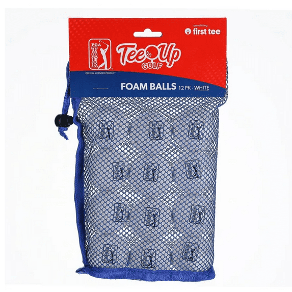 12-Pack Foam Golf Practice Balls – PGA Style White Indoor/Outdoor Safe ...