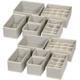12 Pack Foldable Drawer Organizer Dividers Cloth Storage Box Closet ...