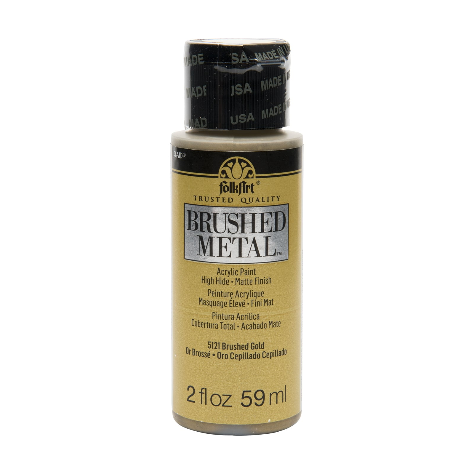 12 Pack: FolkArt® Brushed Metal™ Matte Finish Acrylic Paint, 2oz ...