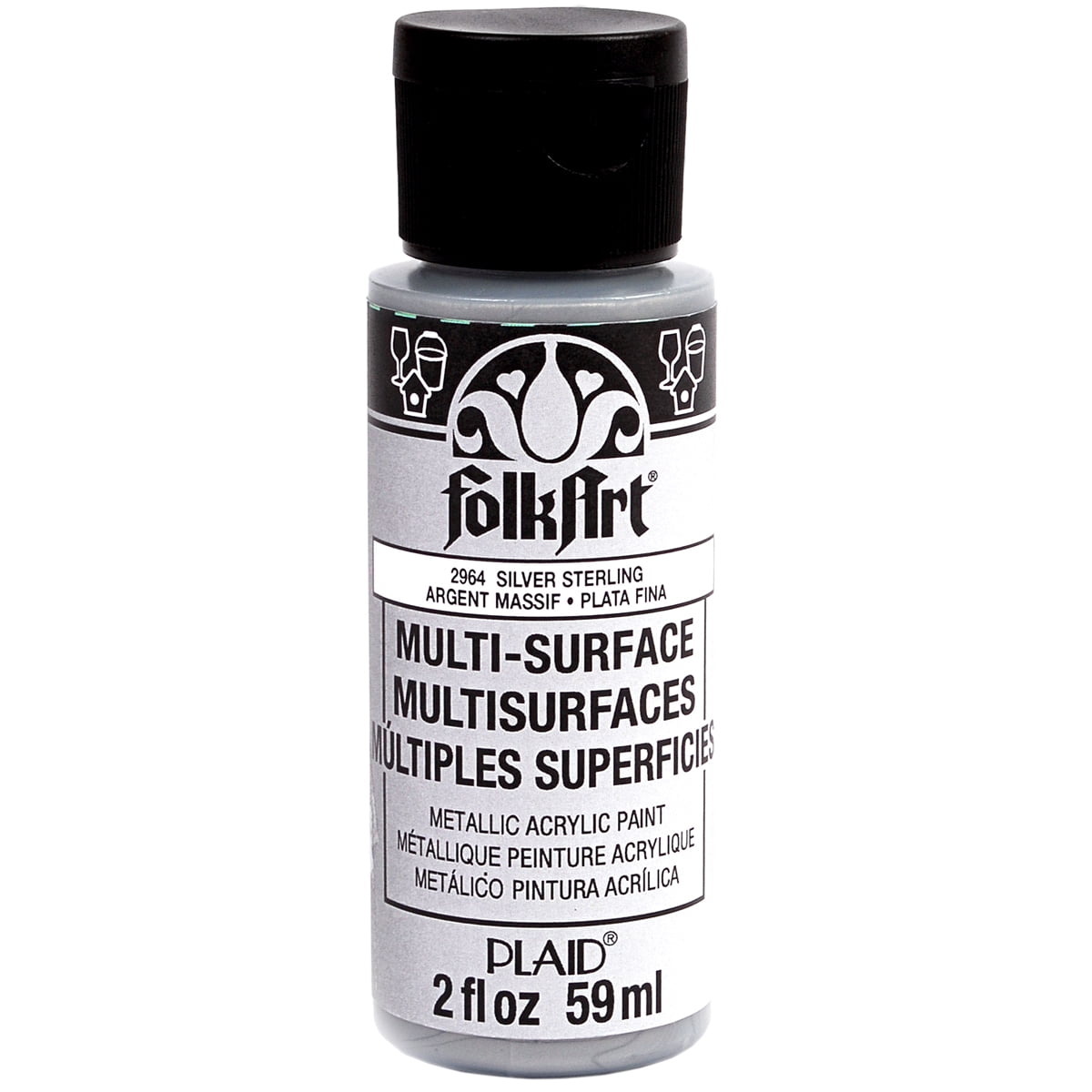 FolkArt Multi-Surface Metallic Acrylic Paint, 12 Pack - Walmart.com