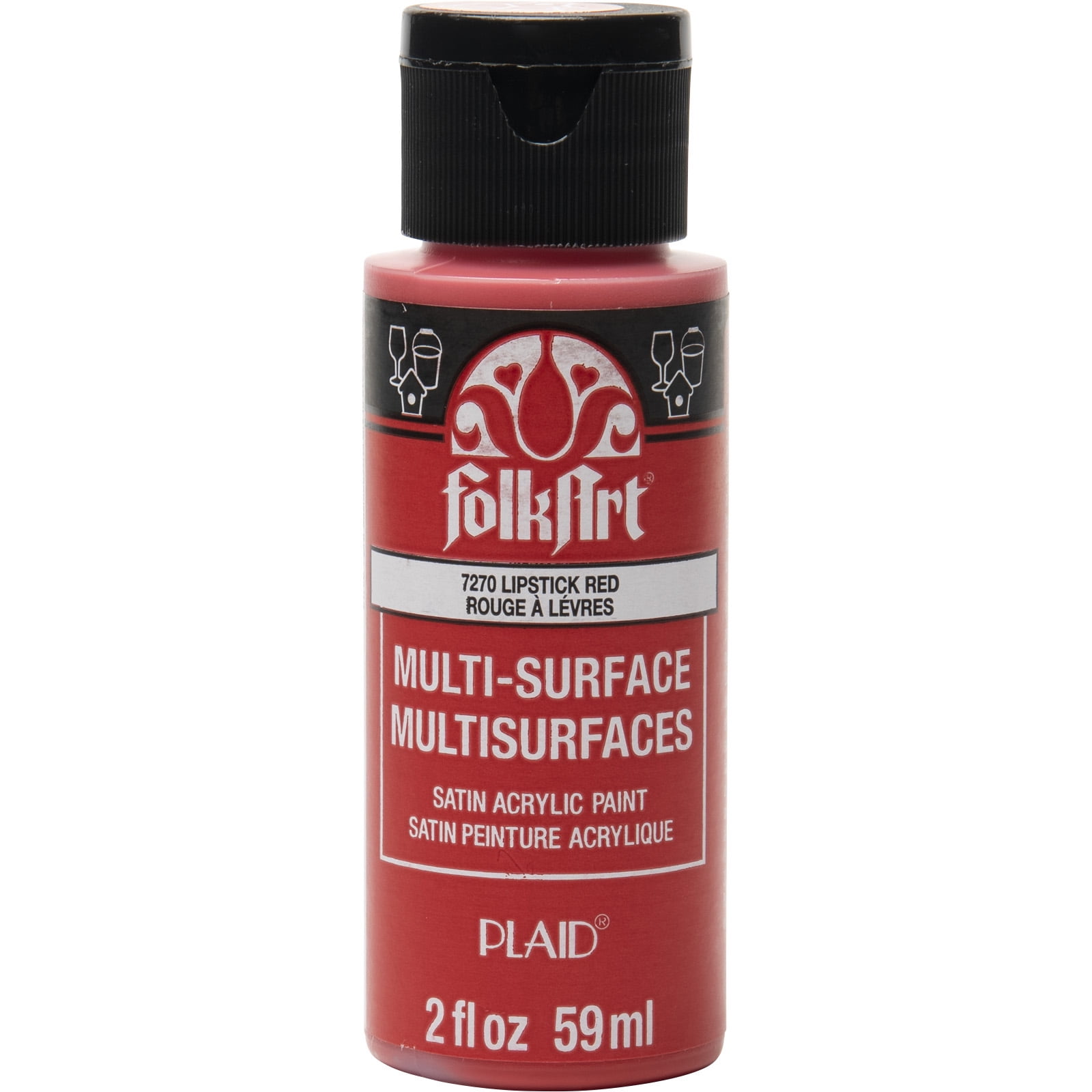 FolkArt Multi-Surface Satin Acrylic Paint, 2oz., 12 Pack - Walmart.com