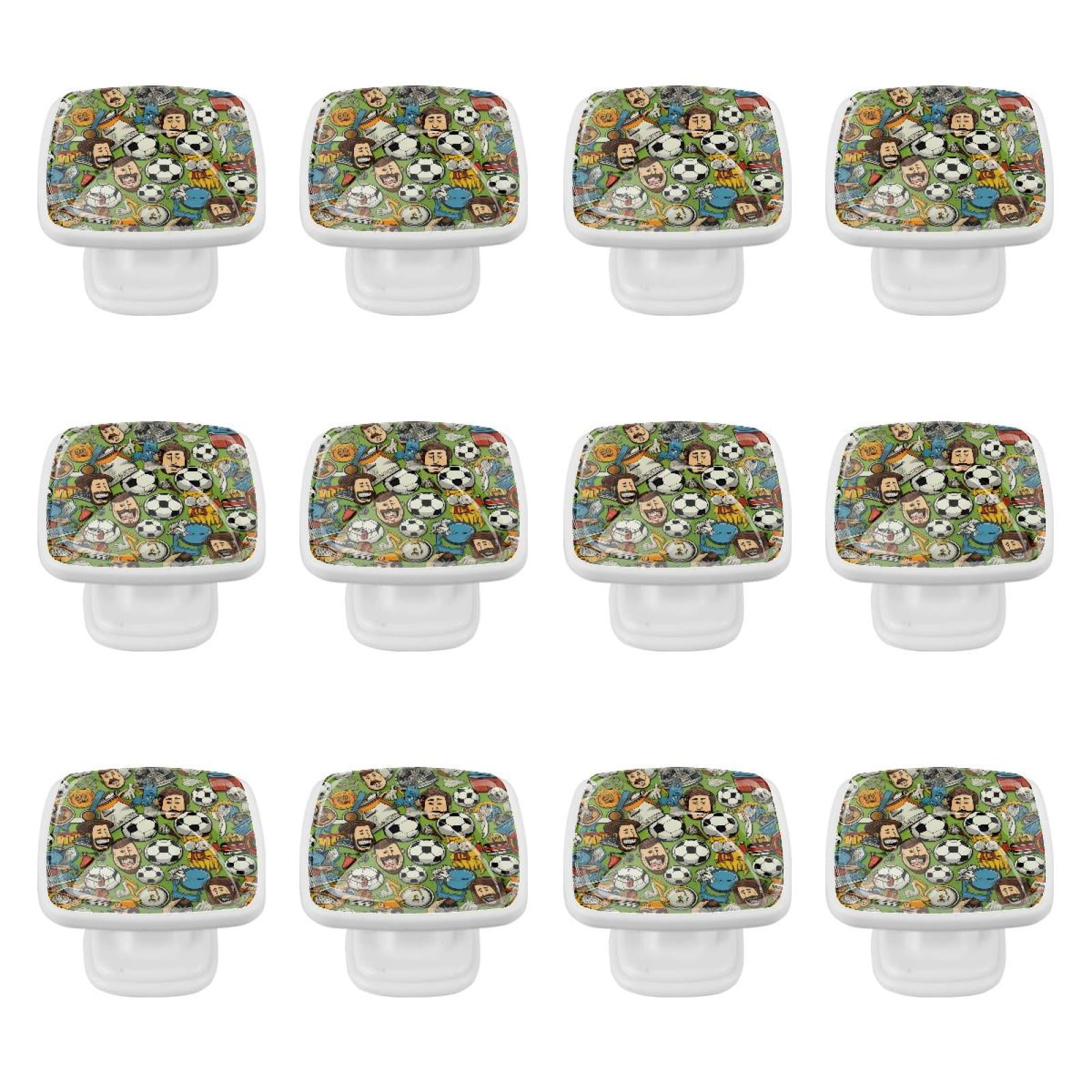 12 Pack Football Soccer Kitchen Cabinet Square Knob Cabinet Hardware ...