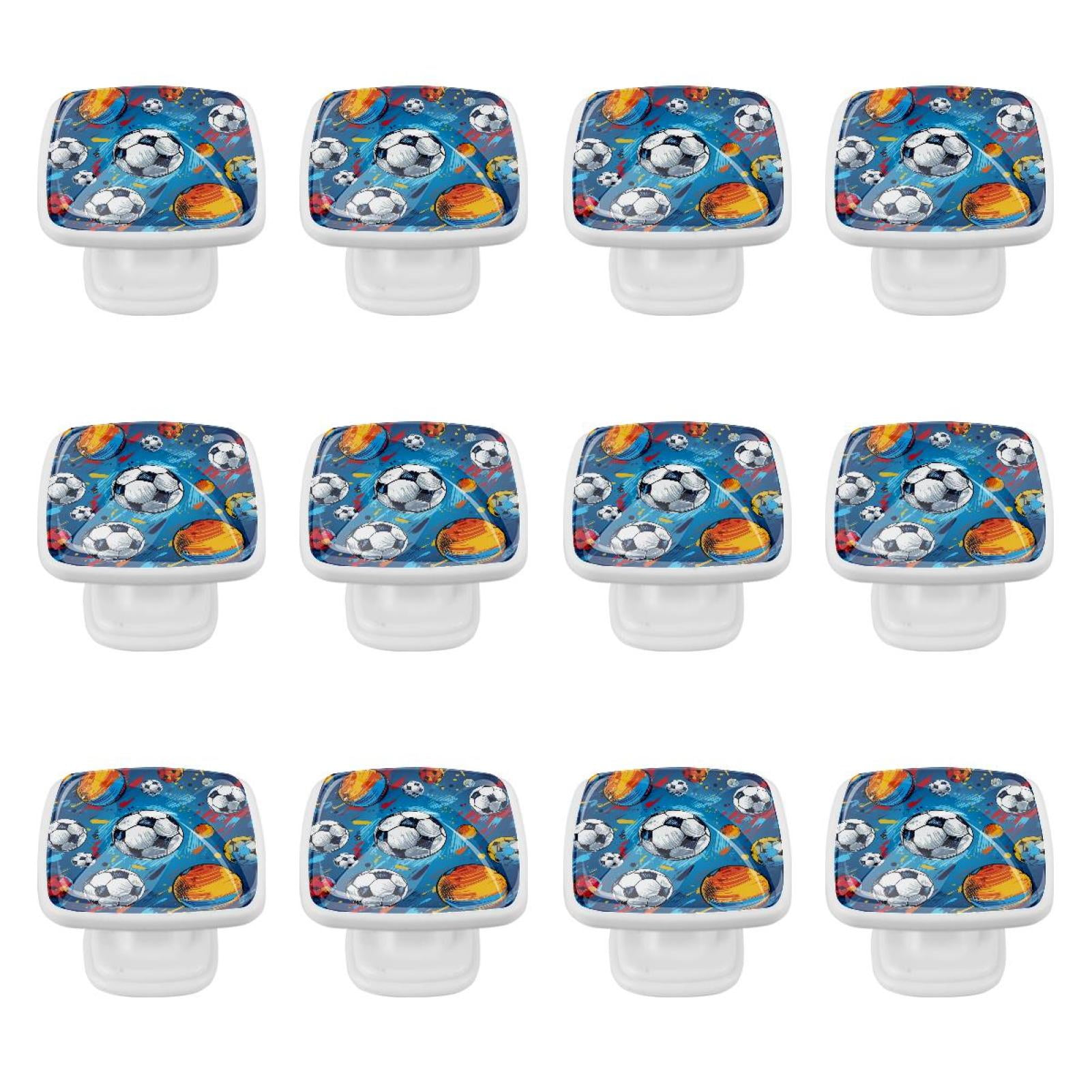 12 Pack Football Soccer Kitchen Cabinet Square Knob Cabinet Hardware ...