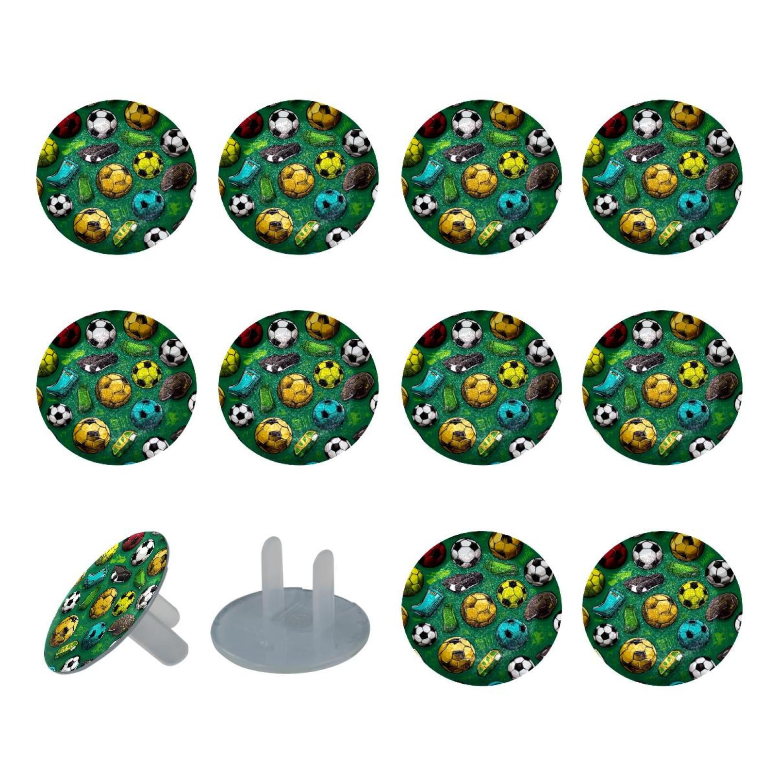 12 Pack Football Soccer Outlet Covers Baby Proofing Plug Covers ...