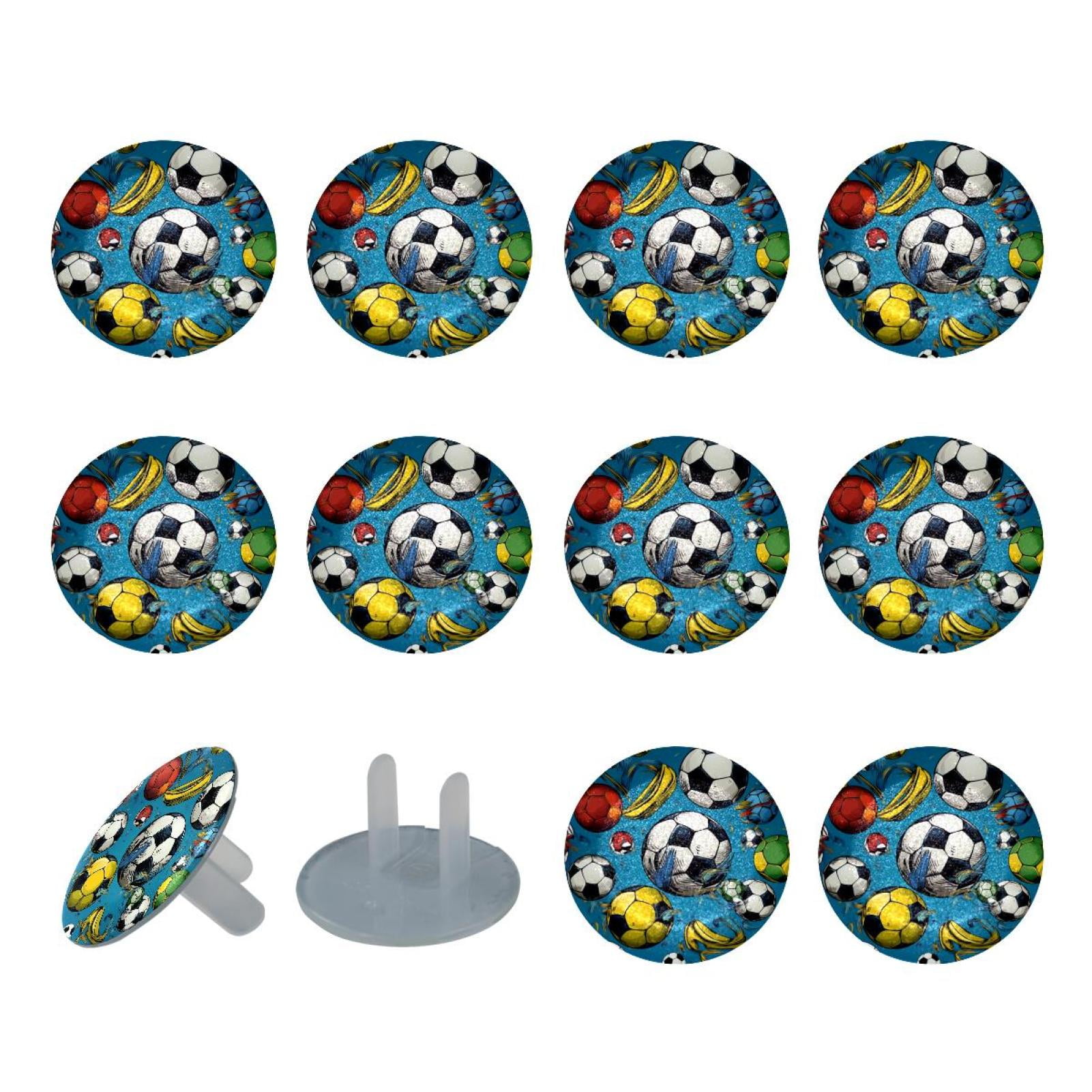 12 Pack Football Soccer Outlet Covers Baby Proofing Plug Covers ...