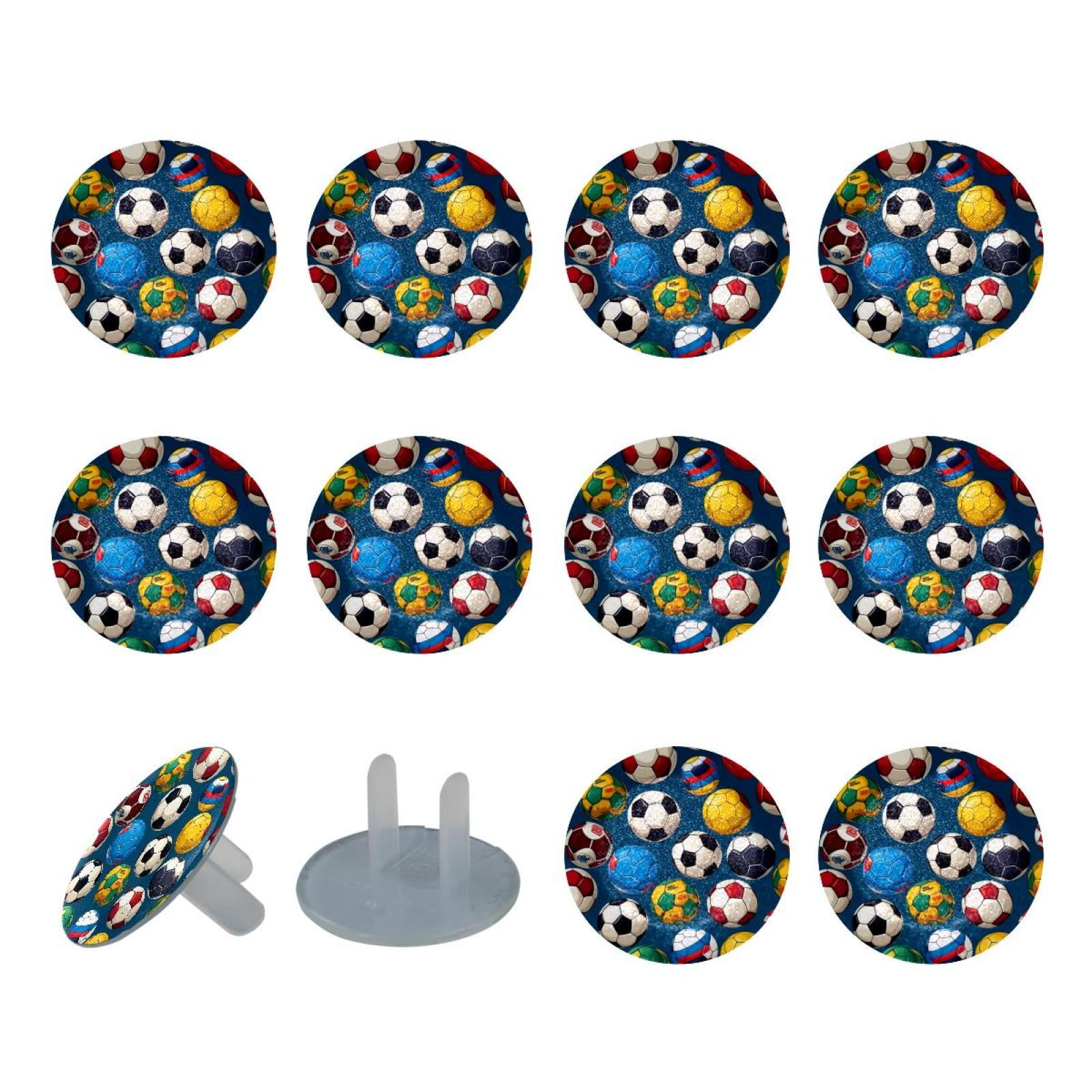 12 Pack Football Soccer Outlet Covers Baby Proofing Plug Covers ...