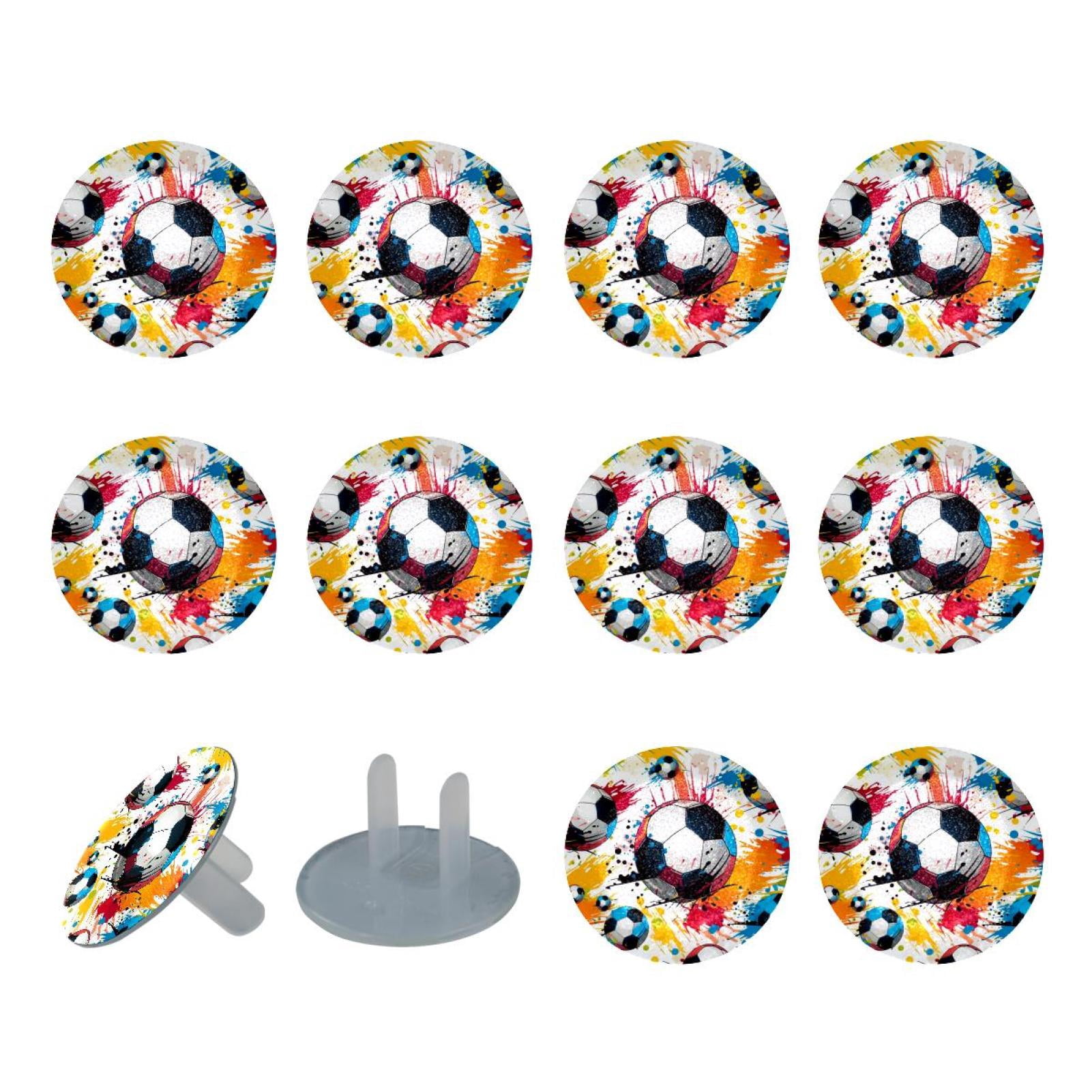 12 Pack Football Soccer Outlet Covers Baby Proofing | Safe Electric ...