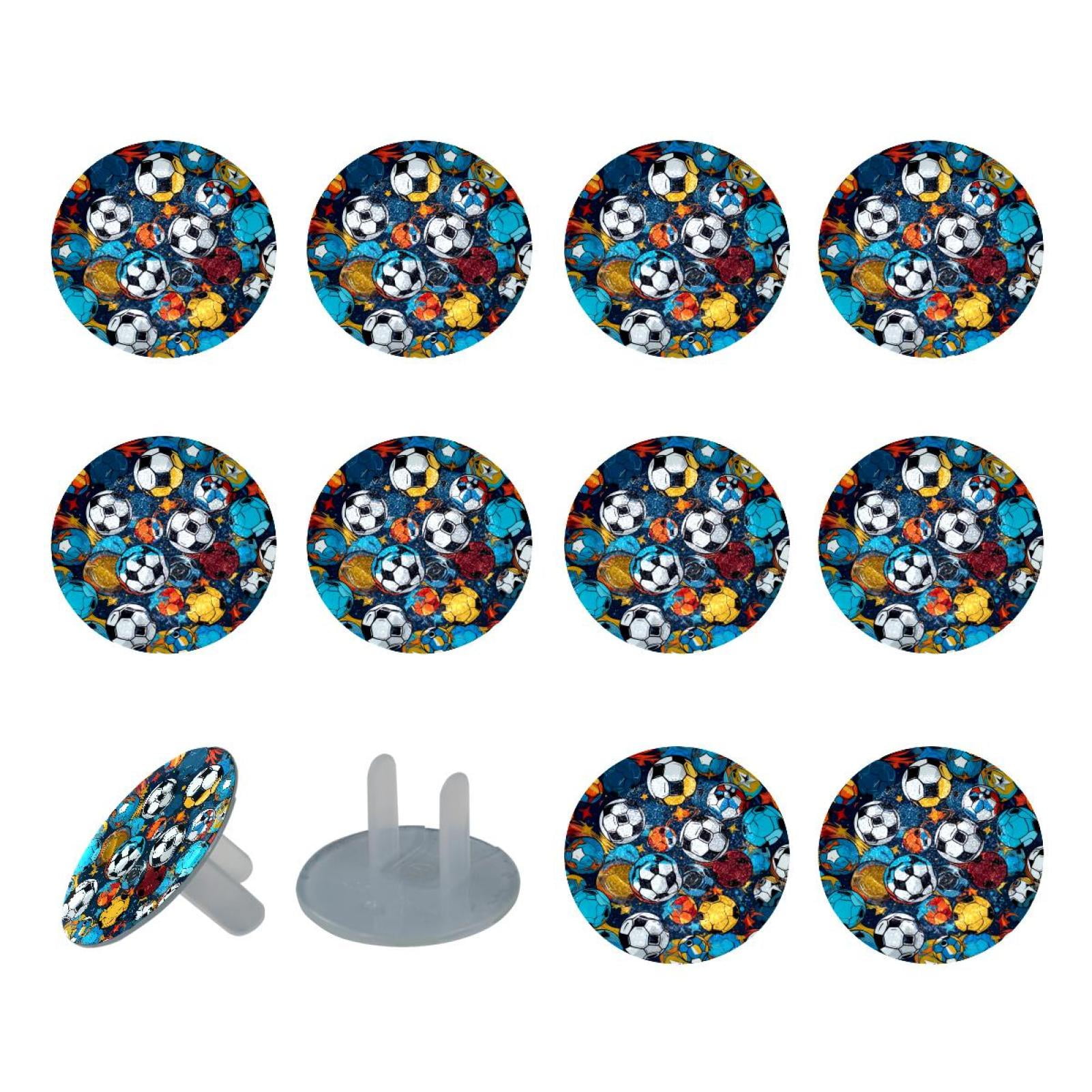 12 Pack Football Soccer Outlet Covers Baby Proofing Socket Protectors ...