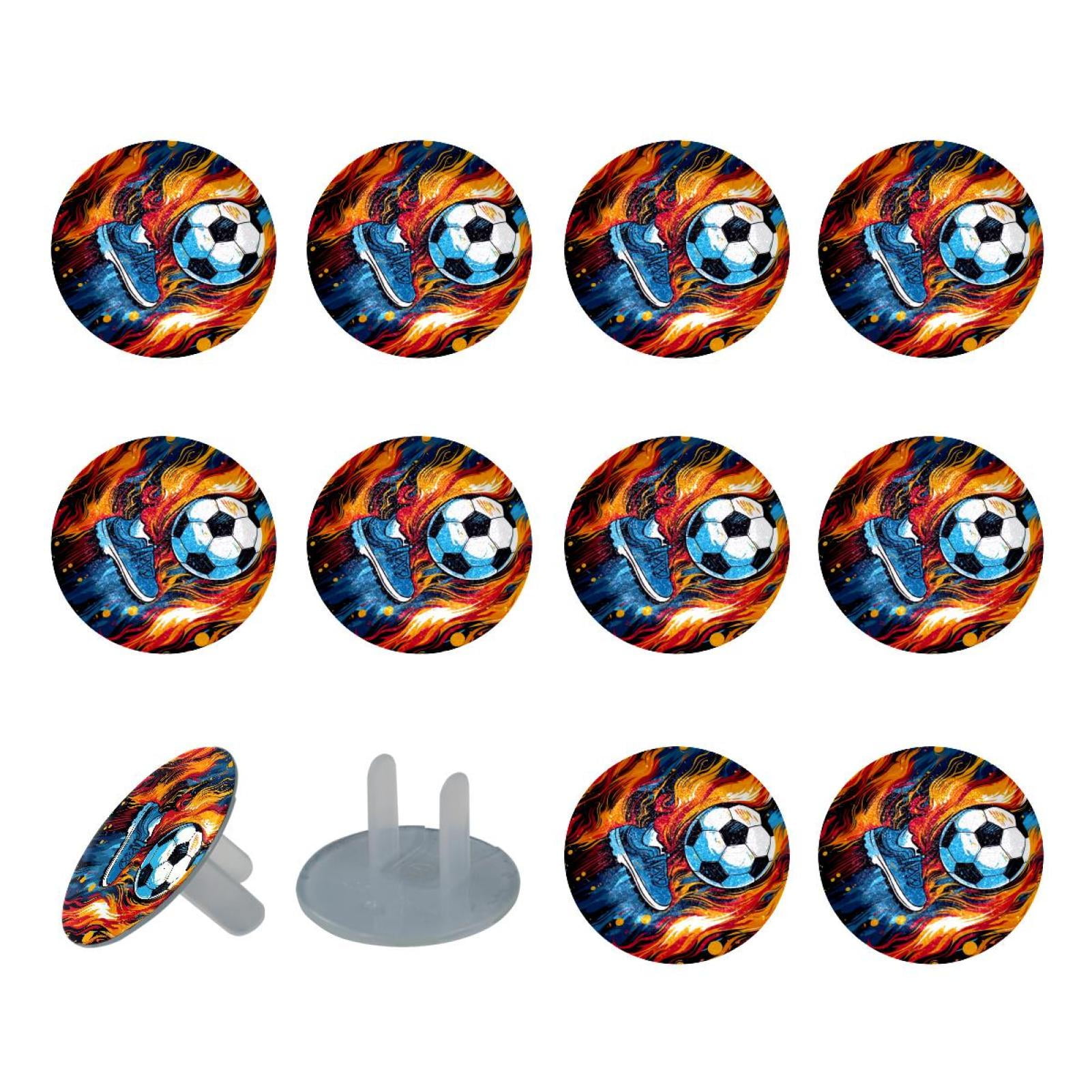 12 Pack Football Soccer Outlet Covers Baby Proofing Socket Protectors ...