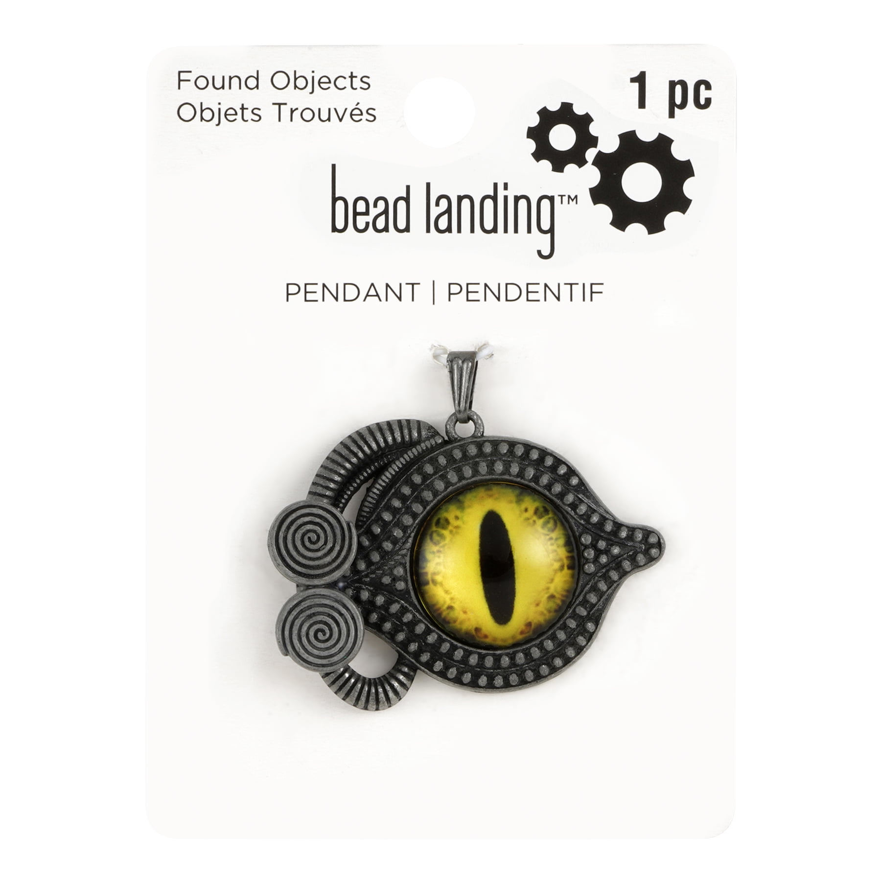12 Pack: Found Objects Yellow Eye Pendant by Bead Landing™ - Walmart.com