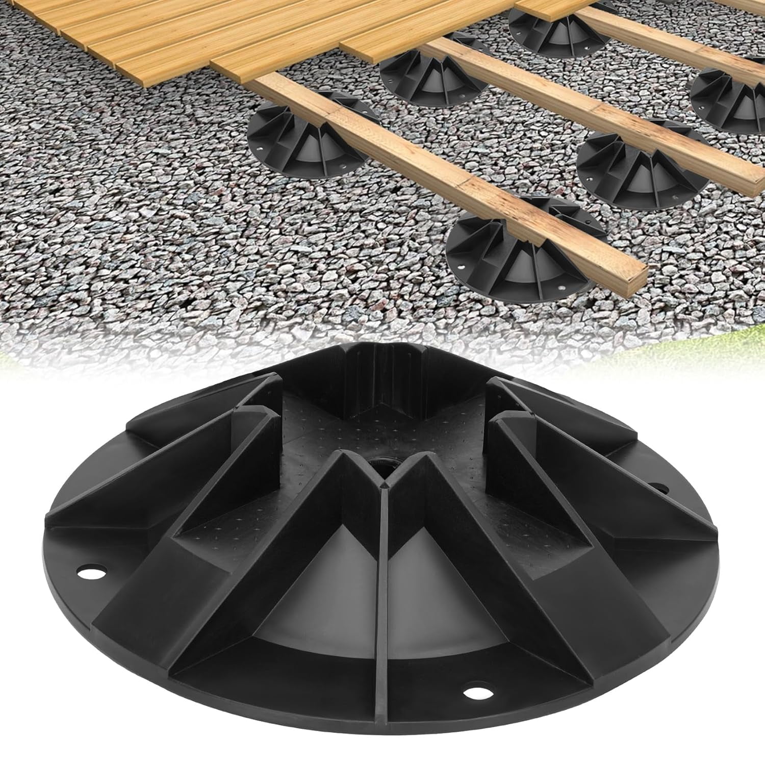 12 Pack Foundation Deck Blocks, Deck Post Foundation Can Accommodate ...