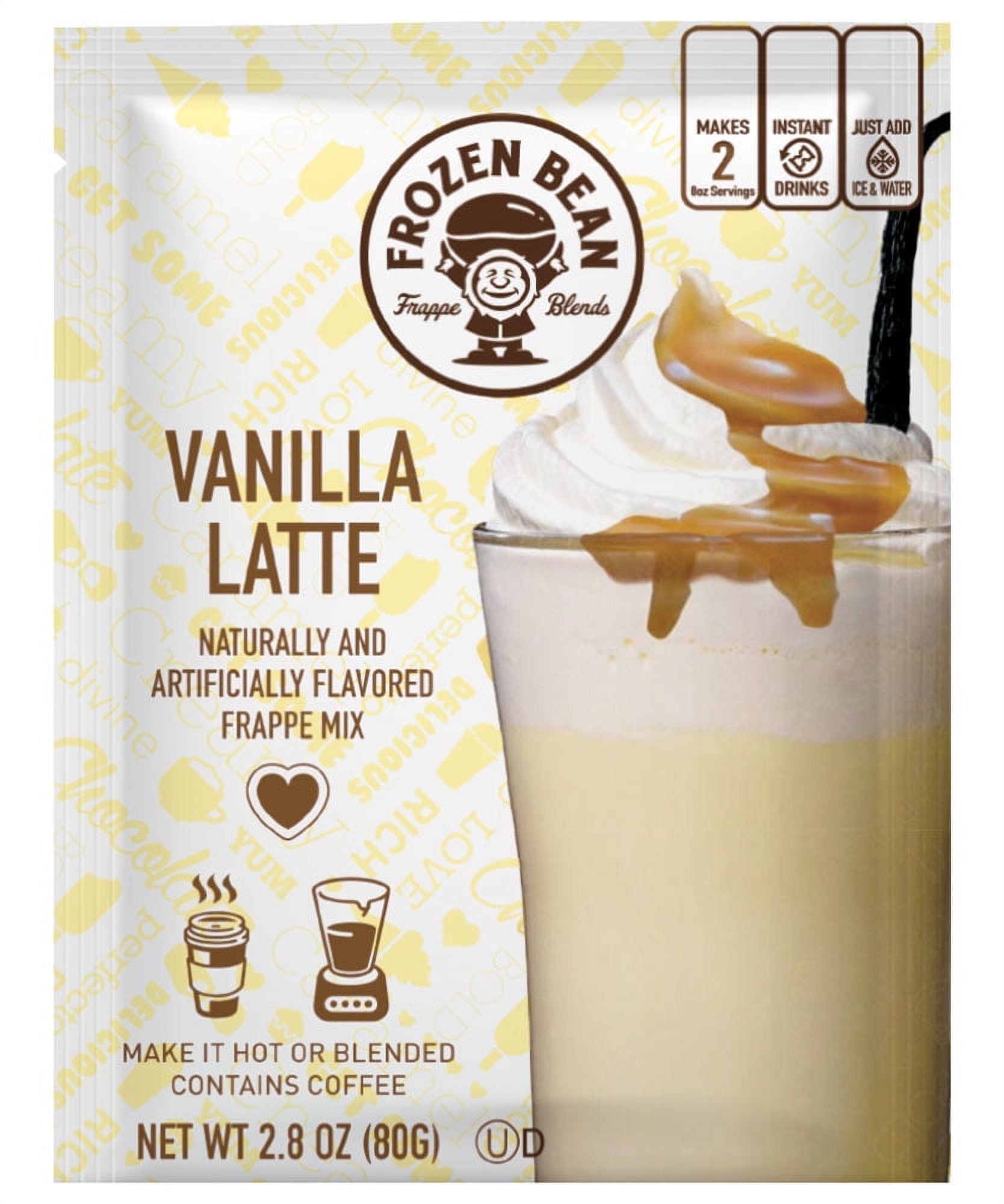 (12 Pack) Frozen Bean Frappe Blend Medium Roast, Instant Coffee Packets ...