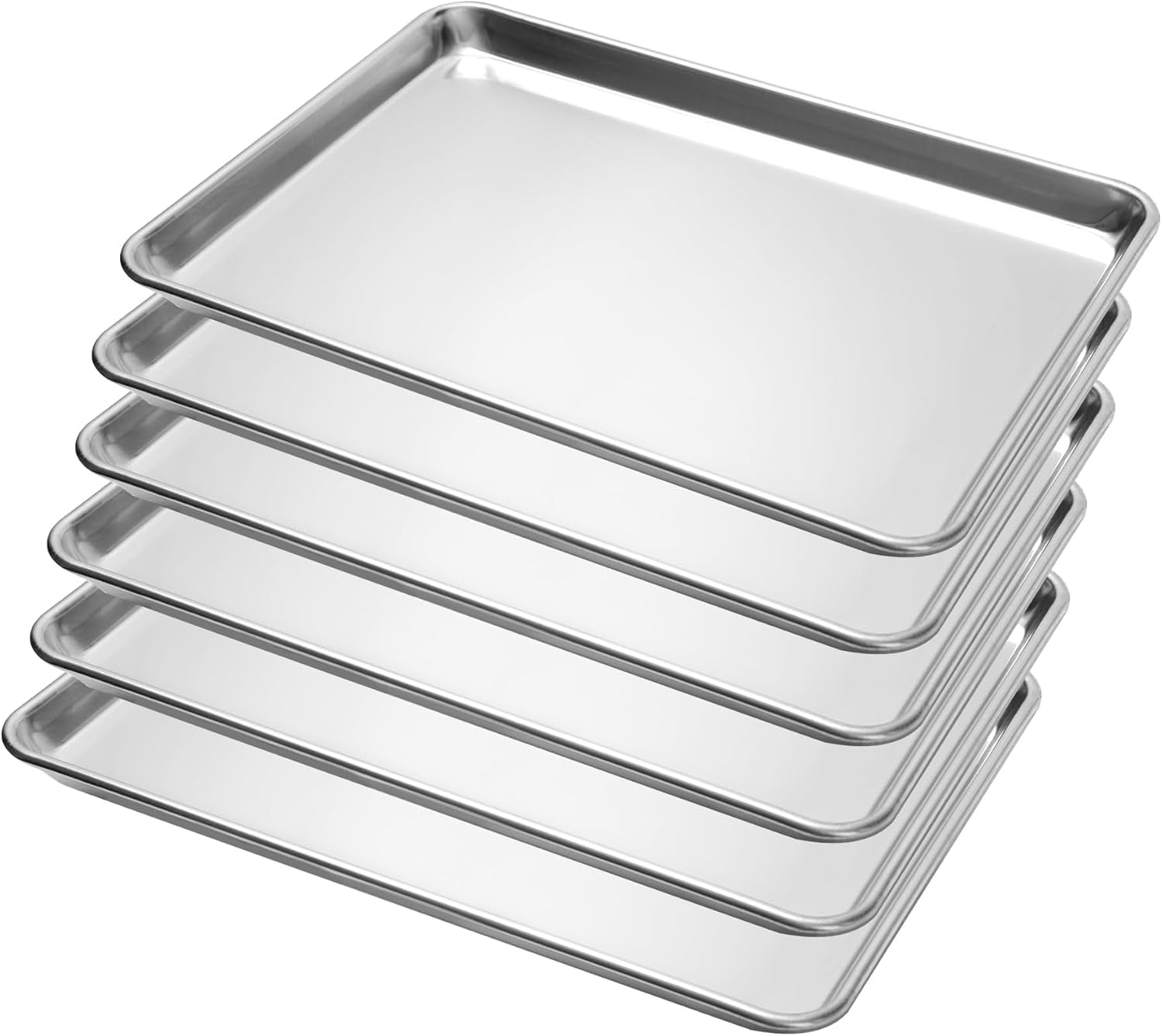 12 Pack Full Size Baking Sheet Pan Aluminum Commercial Pan for Oven ...