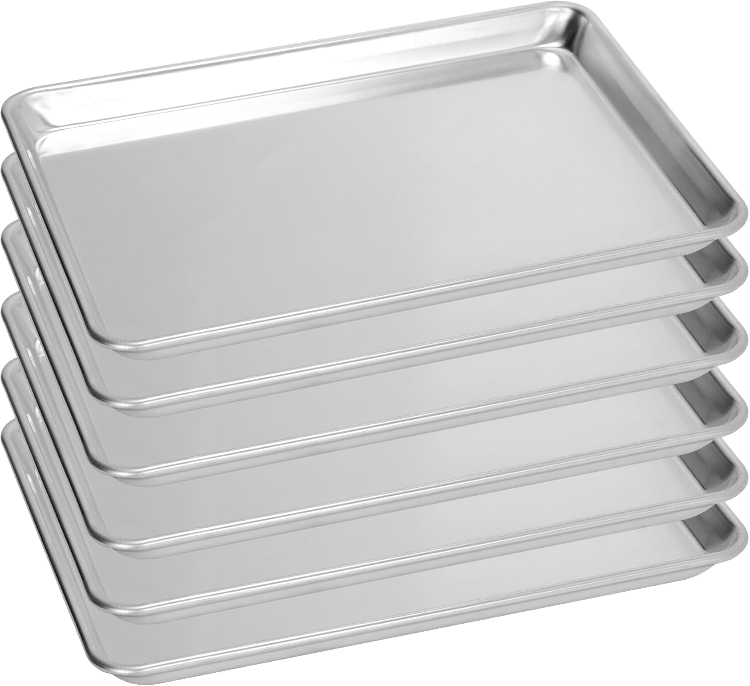 12 Pack Full Size Baking Sheet Pan Aluminum Commercial Pan for Oven ...