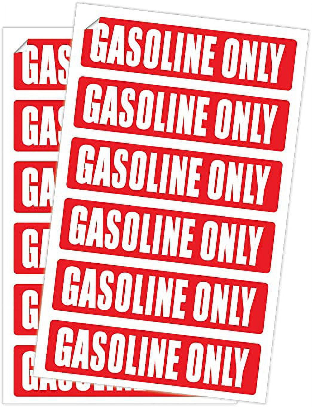 12 Pack GASOLINE ONLY Decals / Labels / Markers / Weatherproof and ...