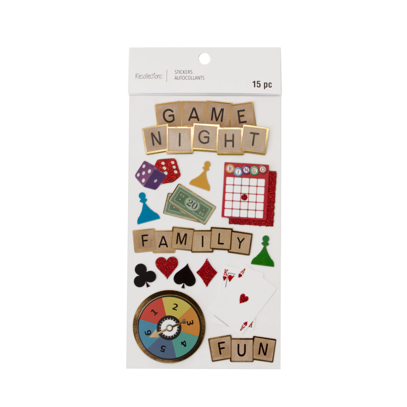 12 Pack: Game Night Dimensional Stickers by Recollections™ - Walmart.com