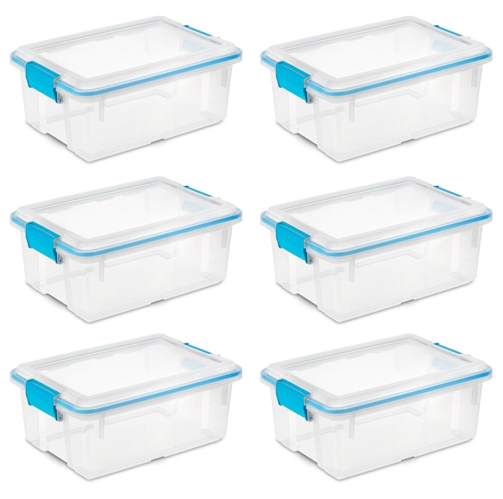 12-Pack Gasket Box, Plastic with Latching Lids, 12 Quart - Walmart.com