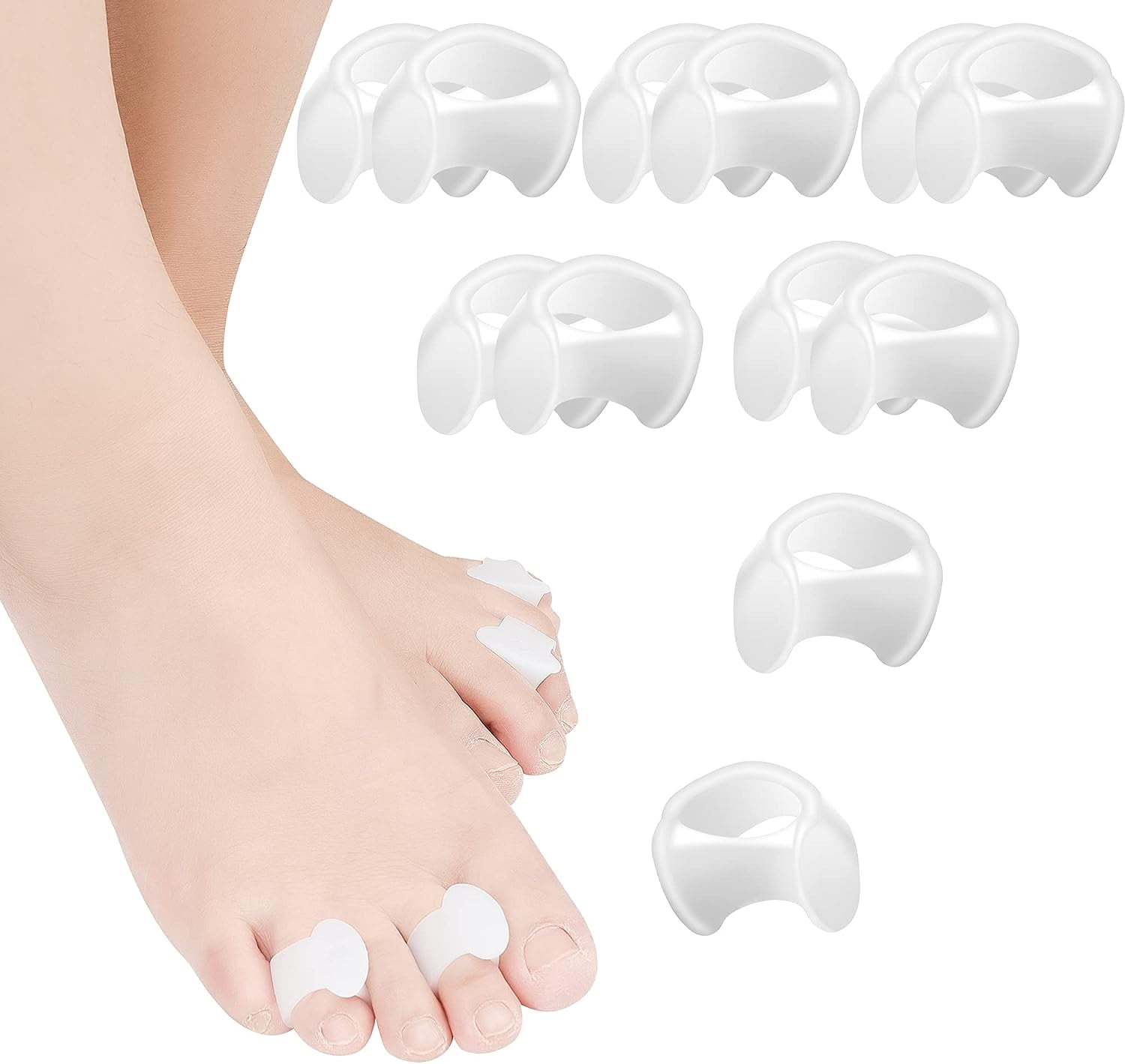 12 Pack Gel Toe Separator, Pinky Toe Spacer and Little Toe Cushions ...