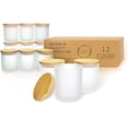 12 Pack Glass Candle Jars for Making Candles, 10 OZ Empty Candle Tins ...