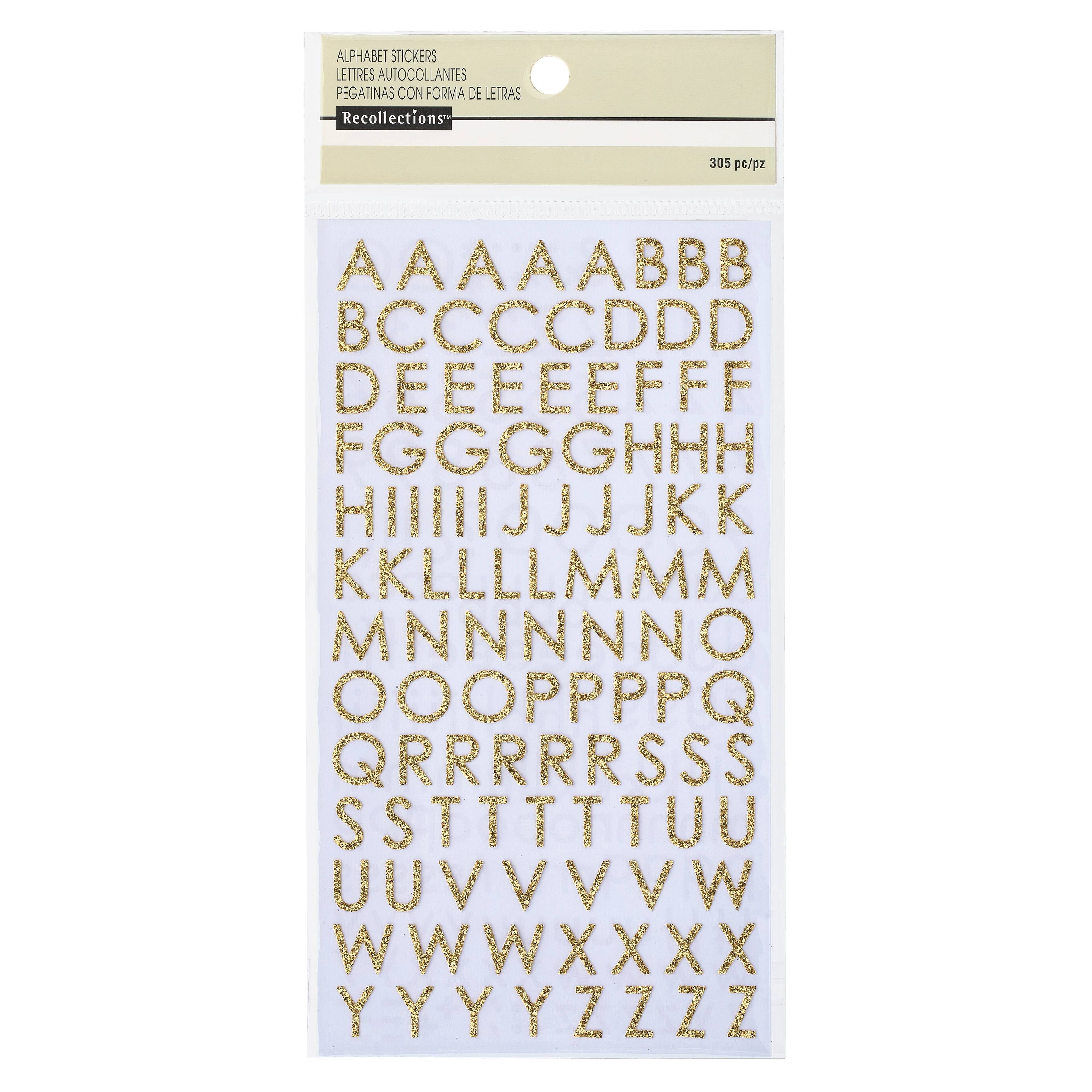 12 Pack: Glitter Block Alphabet Stickers by Recollections™ - Walmart.com