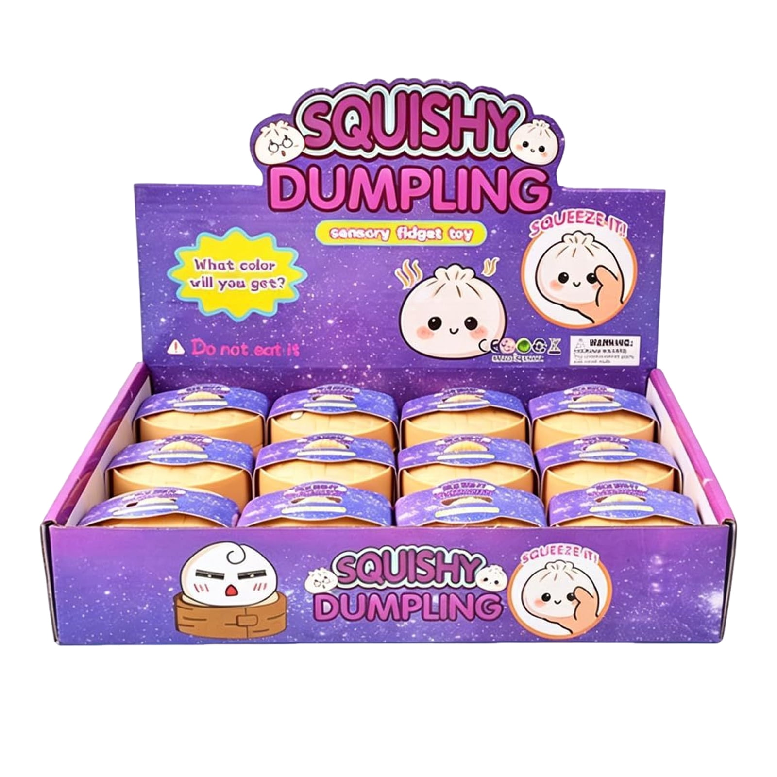 12 Pack Glitter Dumpling Squishy, Mini Glitter Dumpling Cute Sugar ...