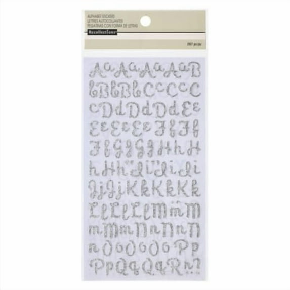 12 Pack: Glitter Script Alphabet Stickers by Recollections™ - Walmart.com