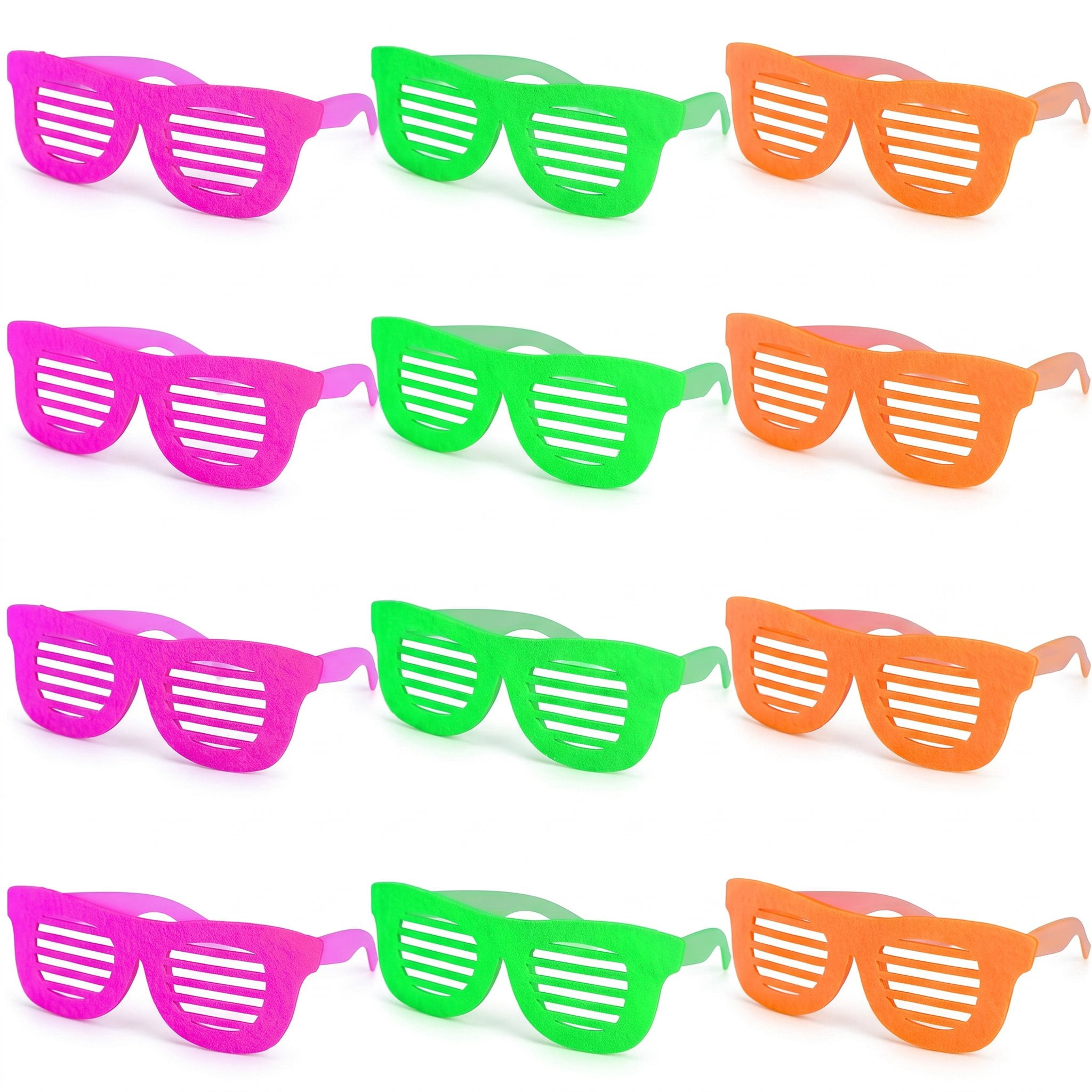12 Pack Glow in the Dark Glasses, Neon Fluorescent Blacklight ...