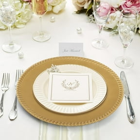 Gold Charging 13 Inch Plate Chargers for Dinner Plates, 6-Piece Set ...