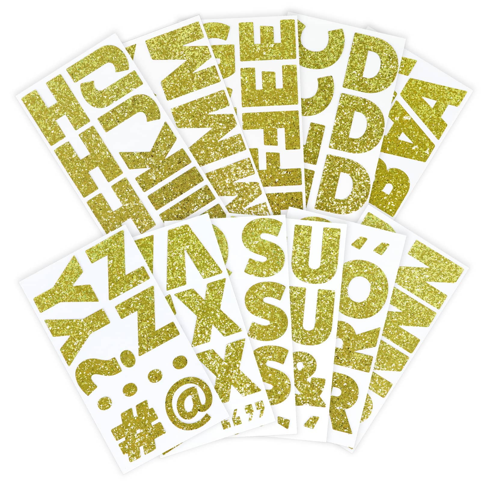 12 Pack: Gold Chunky Glitter Alphabet Stickers by Recollections ...