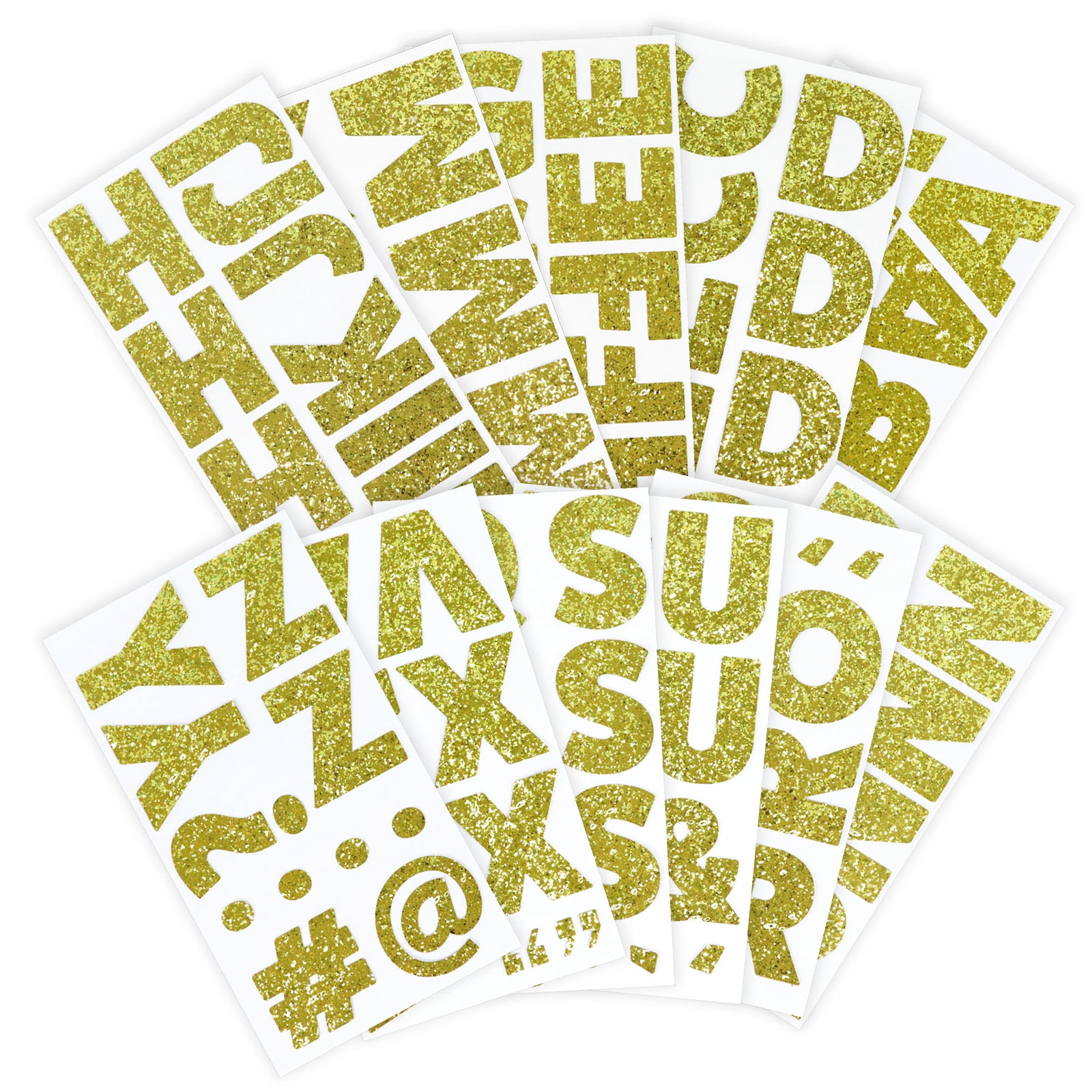 12 Pack: Gold Chunky Glitter Alphabet Stickers by Recollections ...