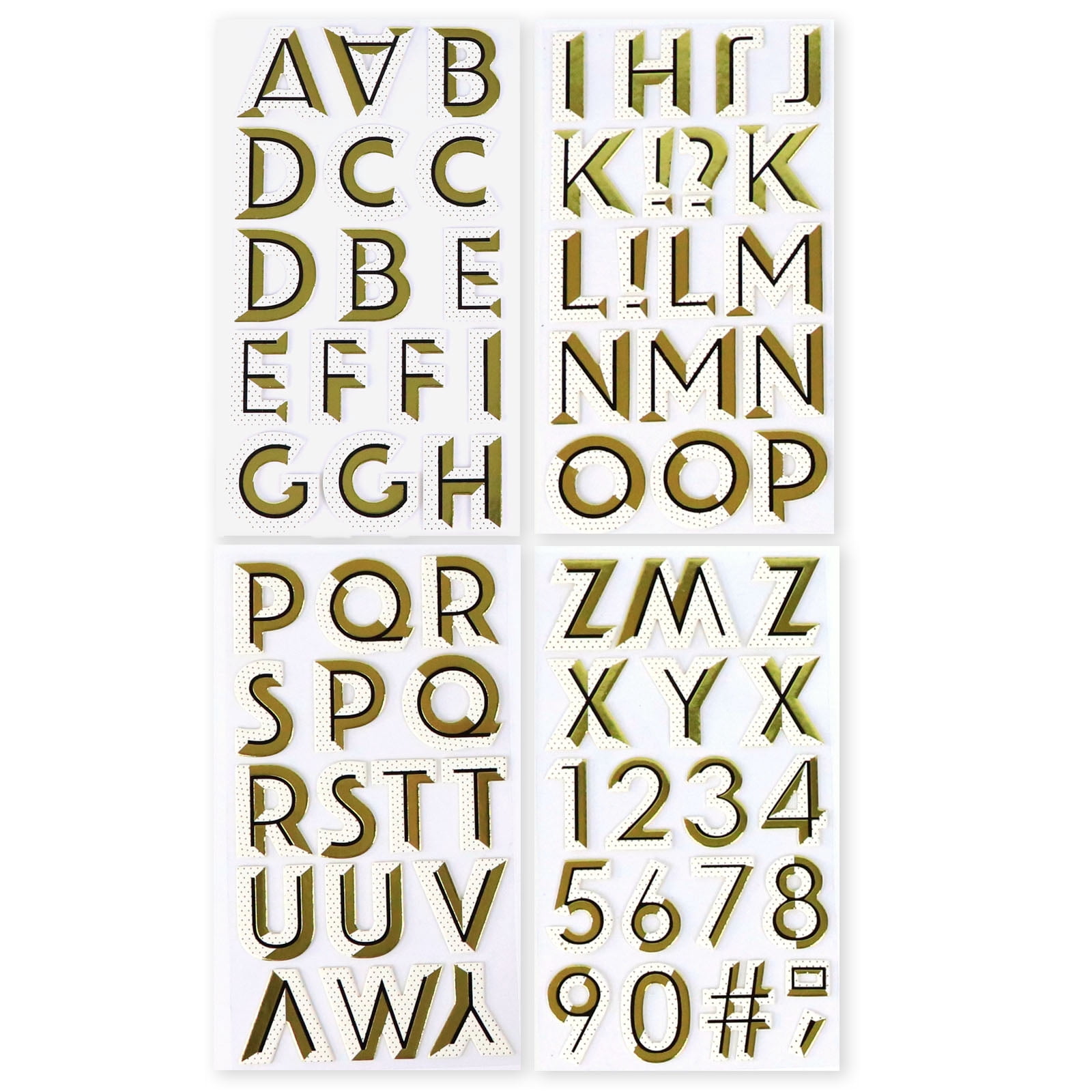 12 Pack: Gold Drop Shadow Alphabet Stickers by Recollections™ - Walmart.com