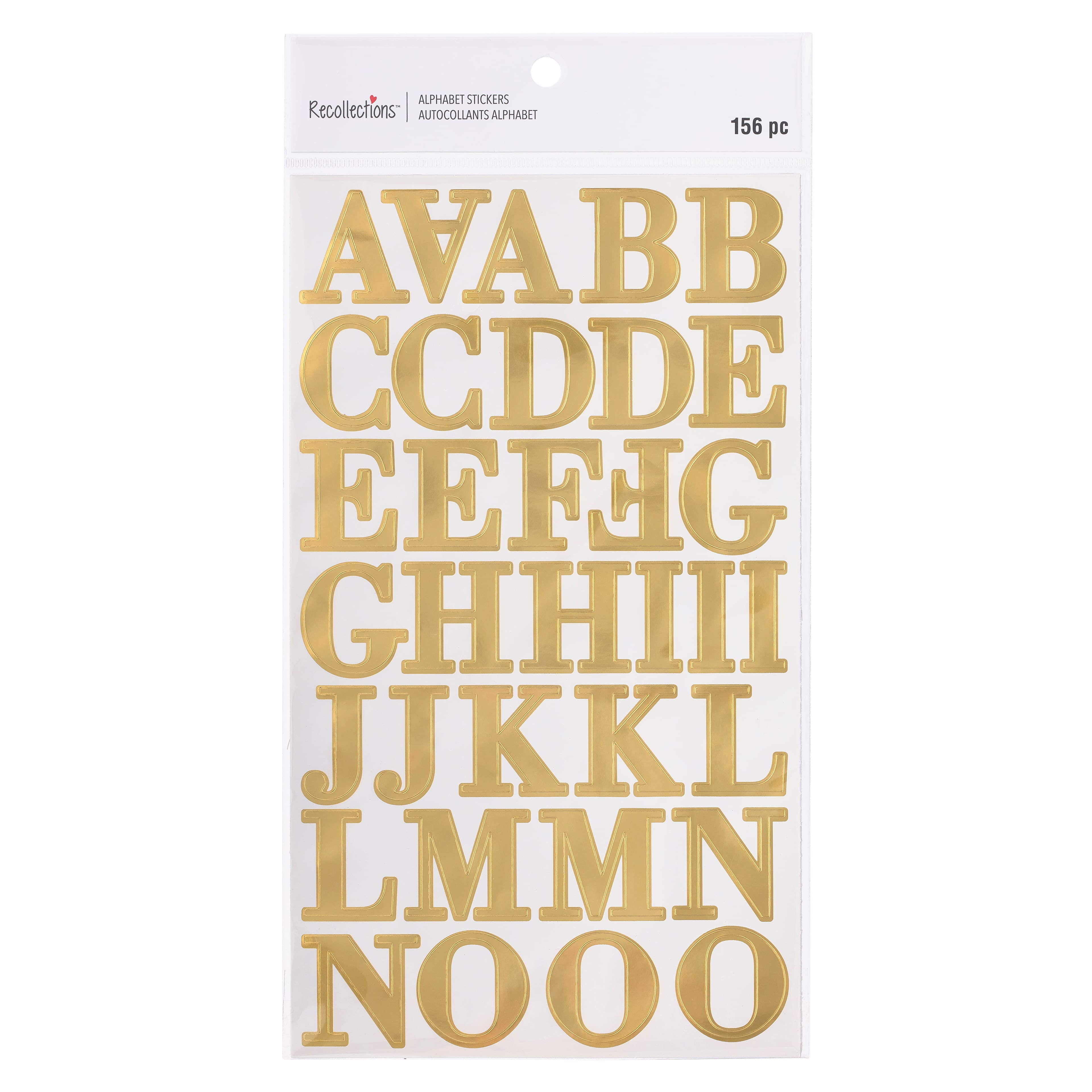 12 Pack: Gold Foil Alphabet Stickers by Recollections™ - Walmart.com