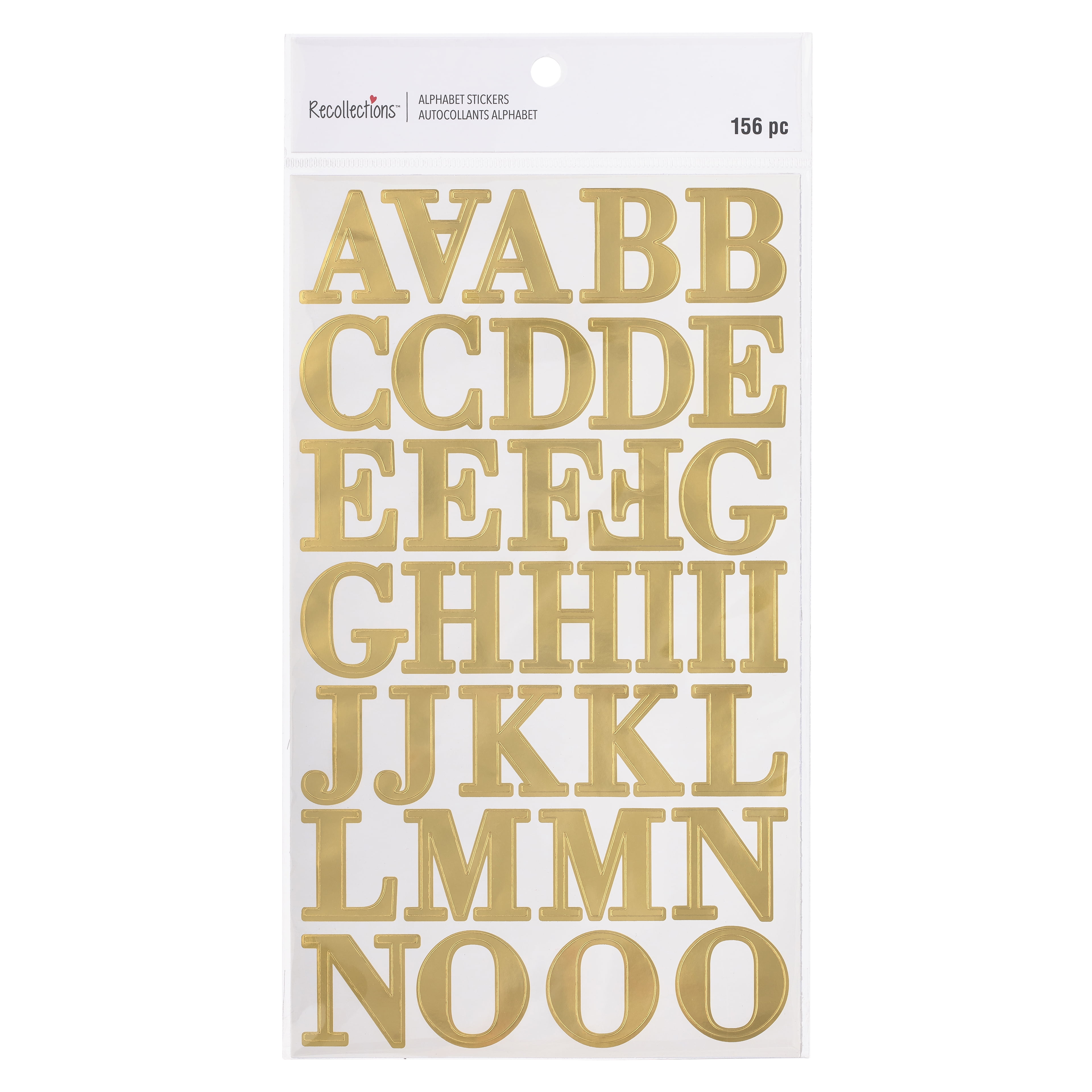 12 Pack: Gold Foil Alphabet Stickers by Recollections™ - Walmart.com