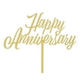 12 Pack: Gold Glitter Happy Anniversary Cake Topper by Celebrate It ...