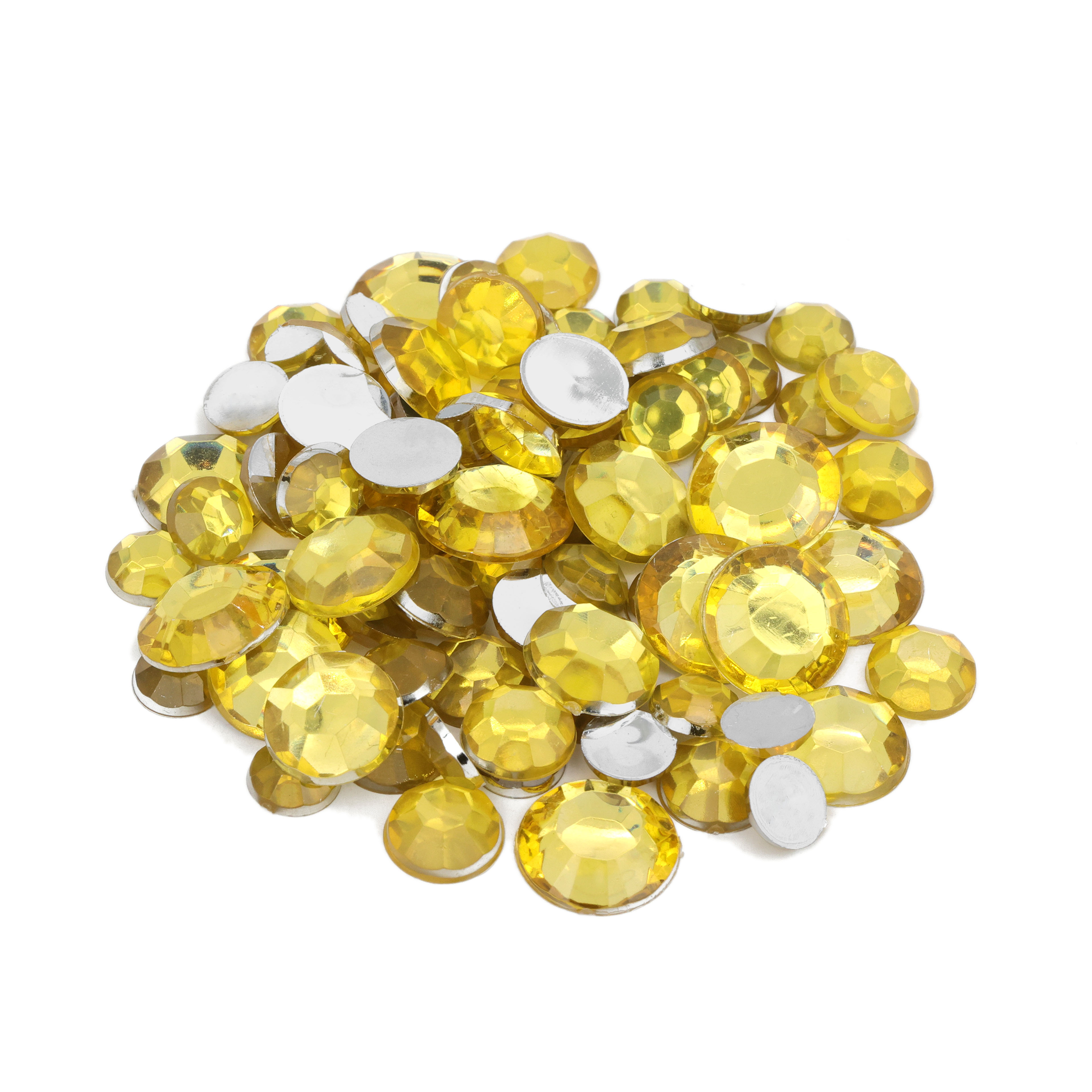 12 Pack: Gold Round Mix Gems by Creatology™ - Walmart.com