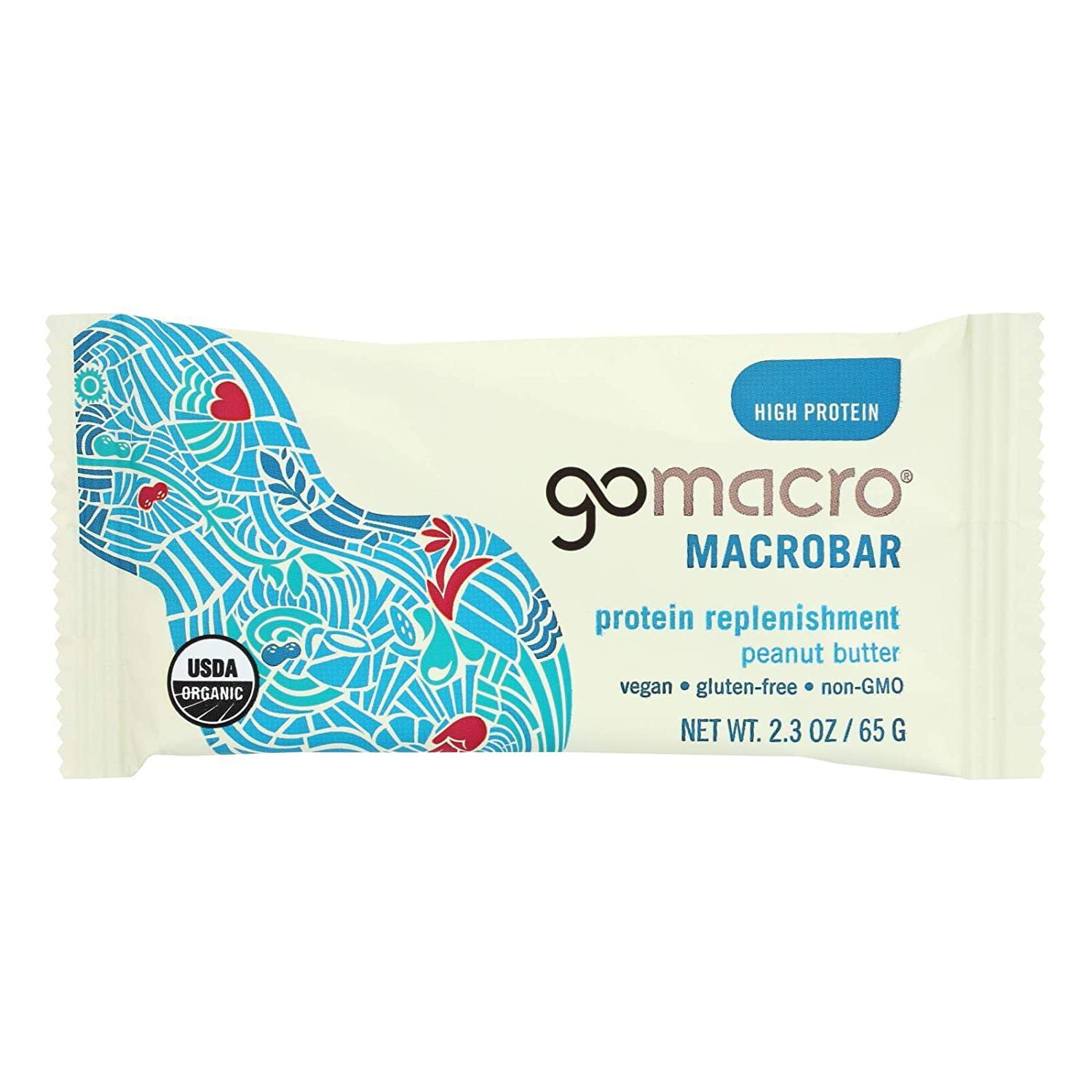 (12 Pack)Gomacro - Organic Macrobar Protein Replenishment Peanut Butter ...