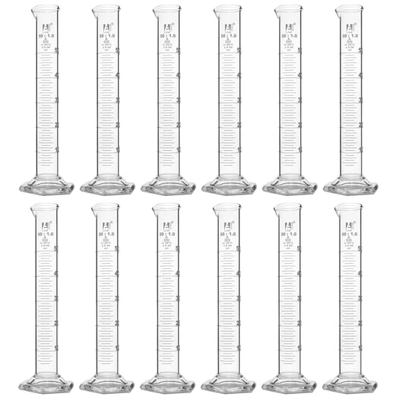 12 Pack Graduated Cylinders, 25ml - Class A - Sub. Div.: 1.0ml ...